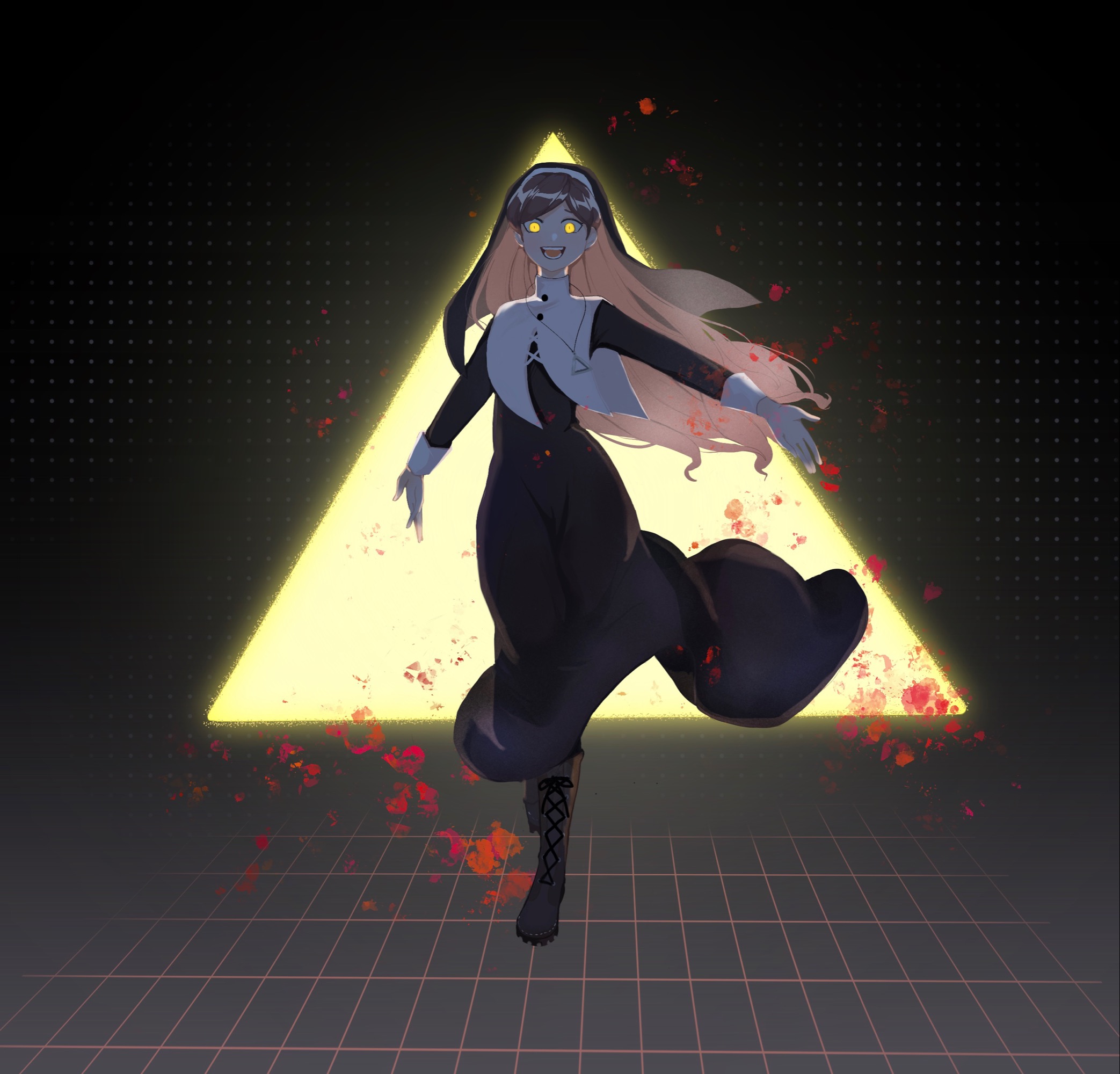 The Big ImageBoard (TBIB) - 1girl bill cipher black background black ...