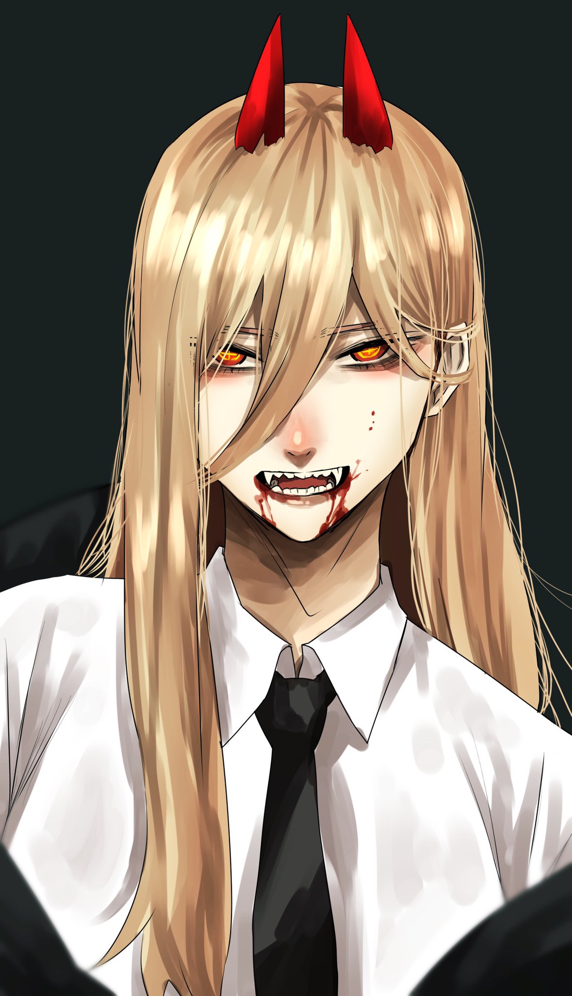 The Big ImageBoard (TBIB) - + + 1girl black necktie blonde hair blood ...
