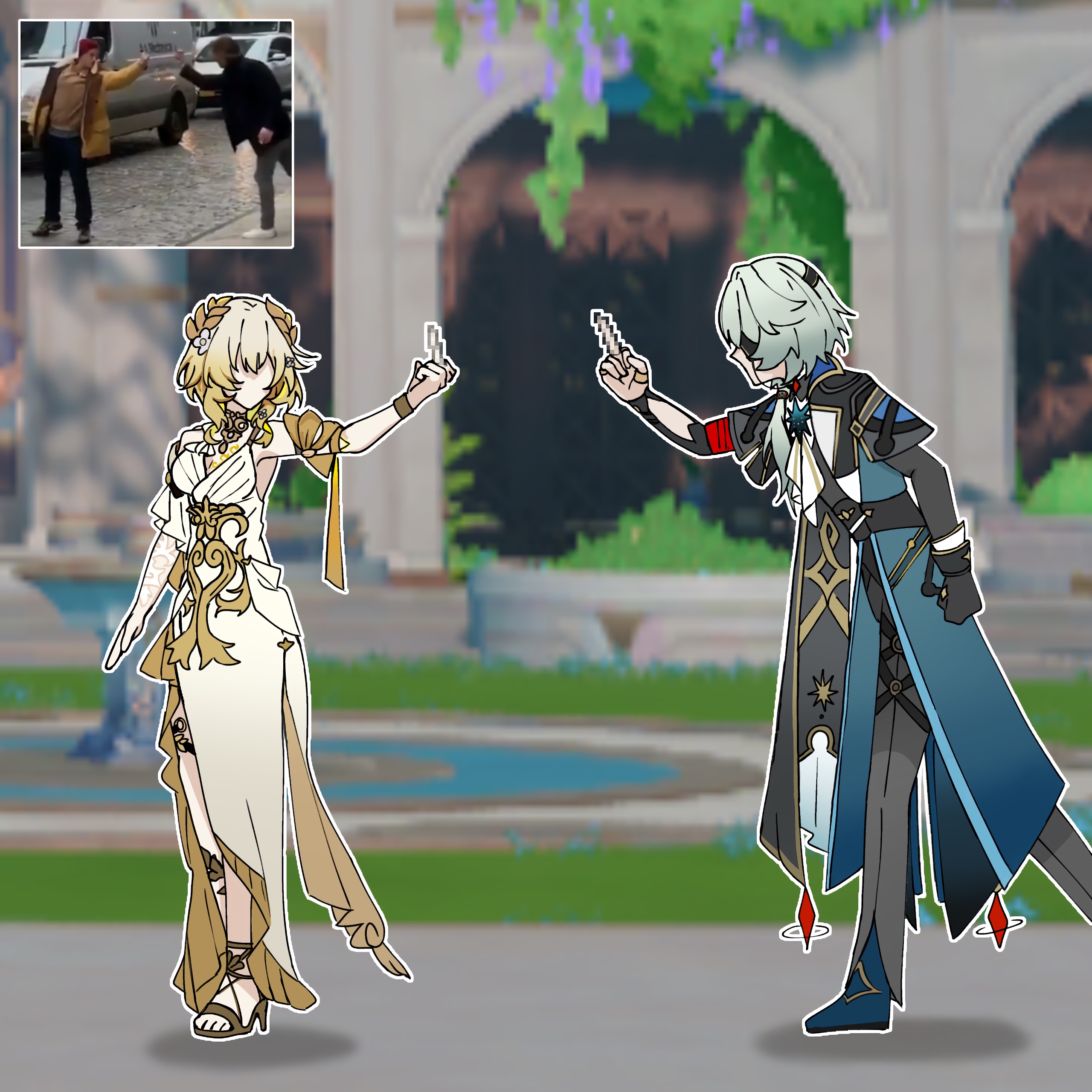 The Big ImageBoard (TBIB) - 1boy 1girl absurdres aglaea (honkai: star rail) anaxa (honkai: star ...