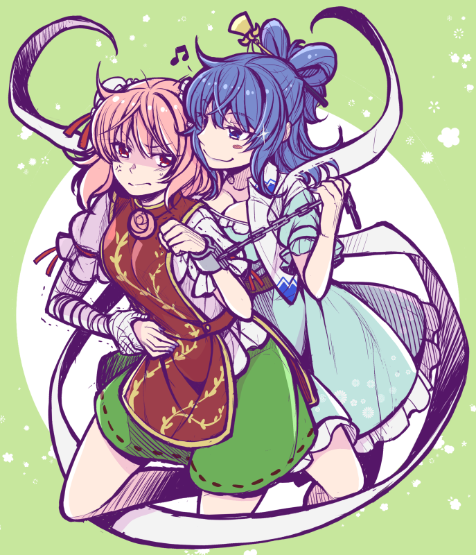 The Big Imageboard Tbib 2girls Anger Vein Bandaged Arm Bandages