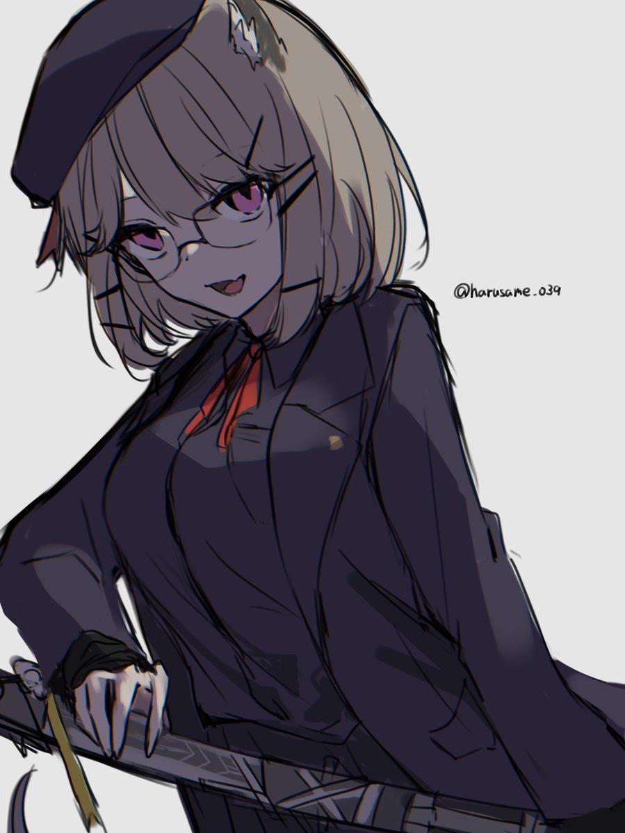 The Big ImageBoard (TBIB) - 1girl arknights beret fang harusame 039 hat ...