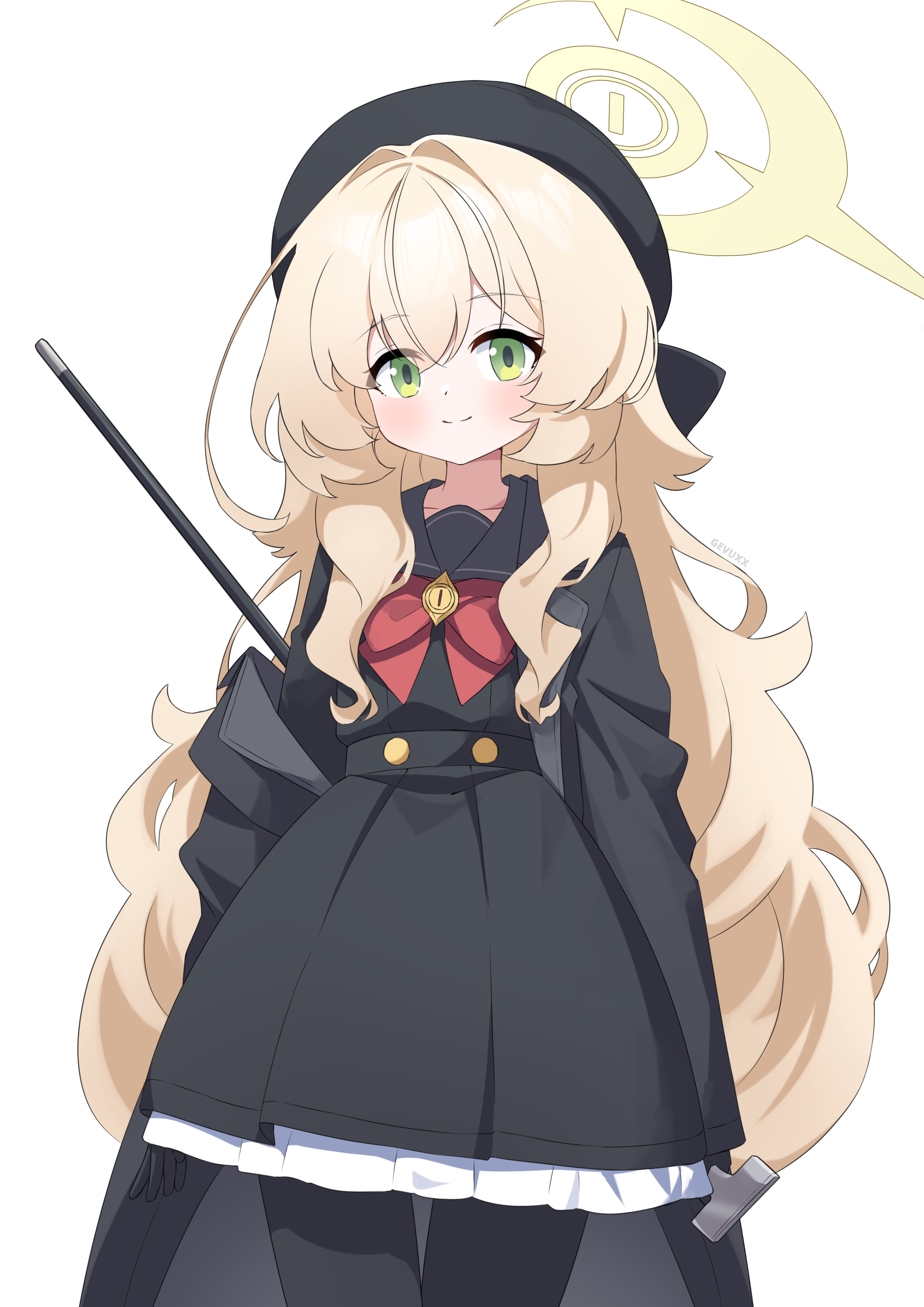 The Big ImageBoard (TBIB) - 1girl absurdres artist name beret black gloves black hat black ...