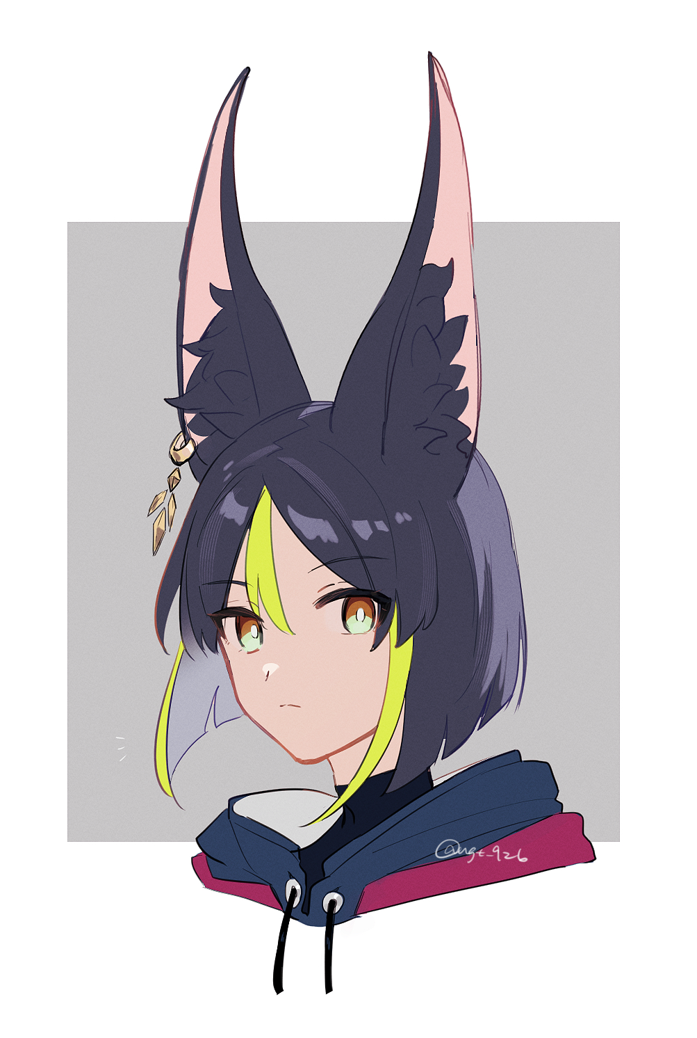 The Big ImageBoard (TBIB) - 1boy animal ear fluff animal ears black hair earrings fox boy fox ...