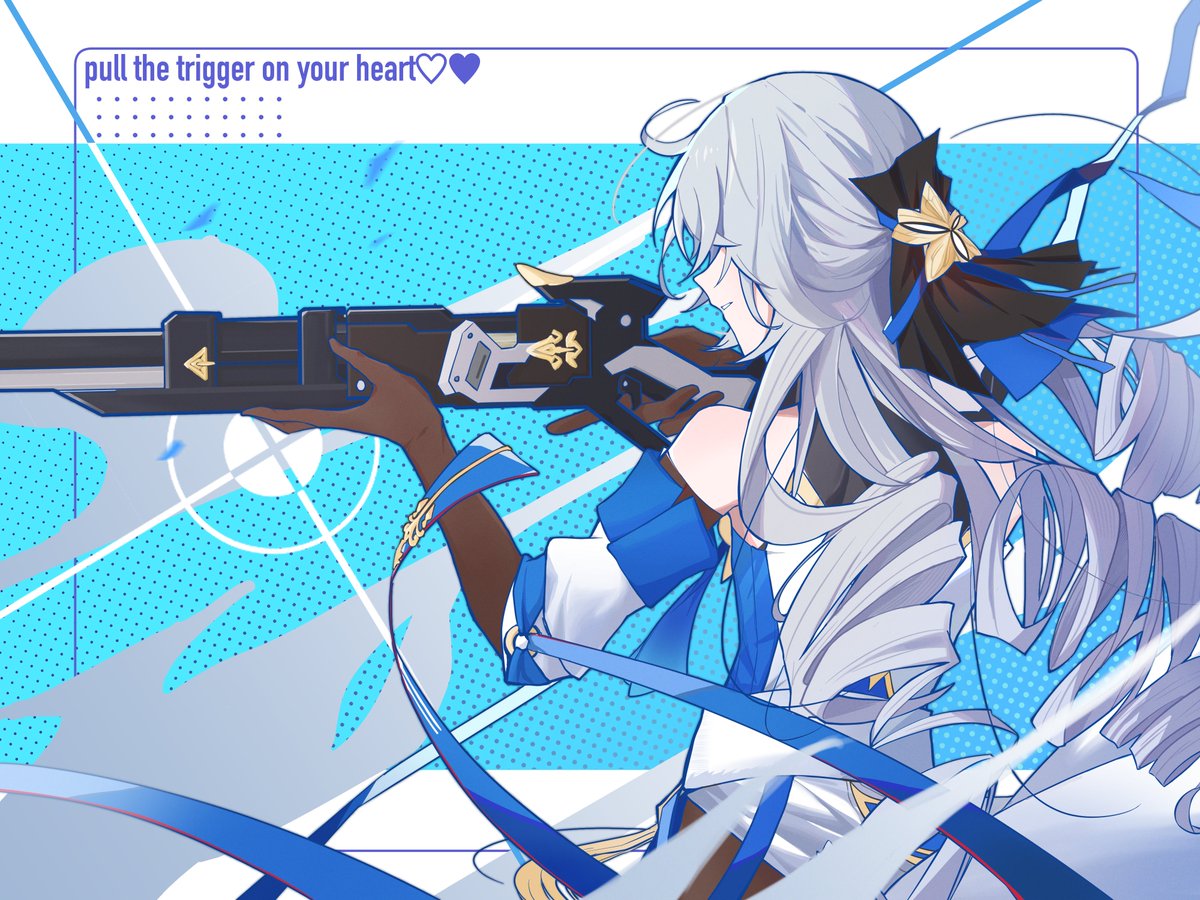 The Big ImageBoard (TBIB) - 1girl bare shoulders blue background bronya ...