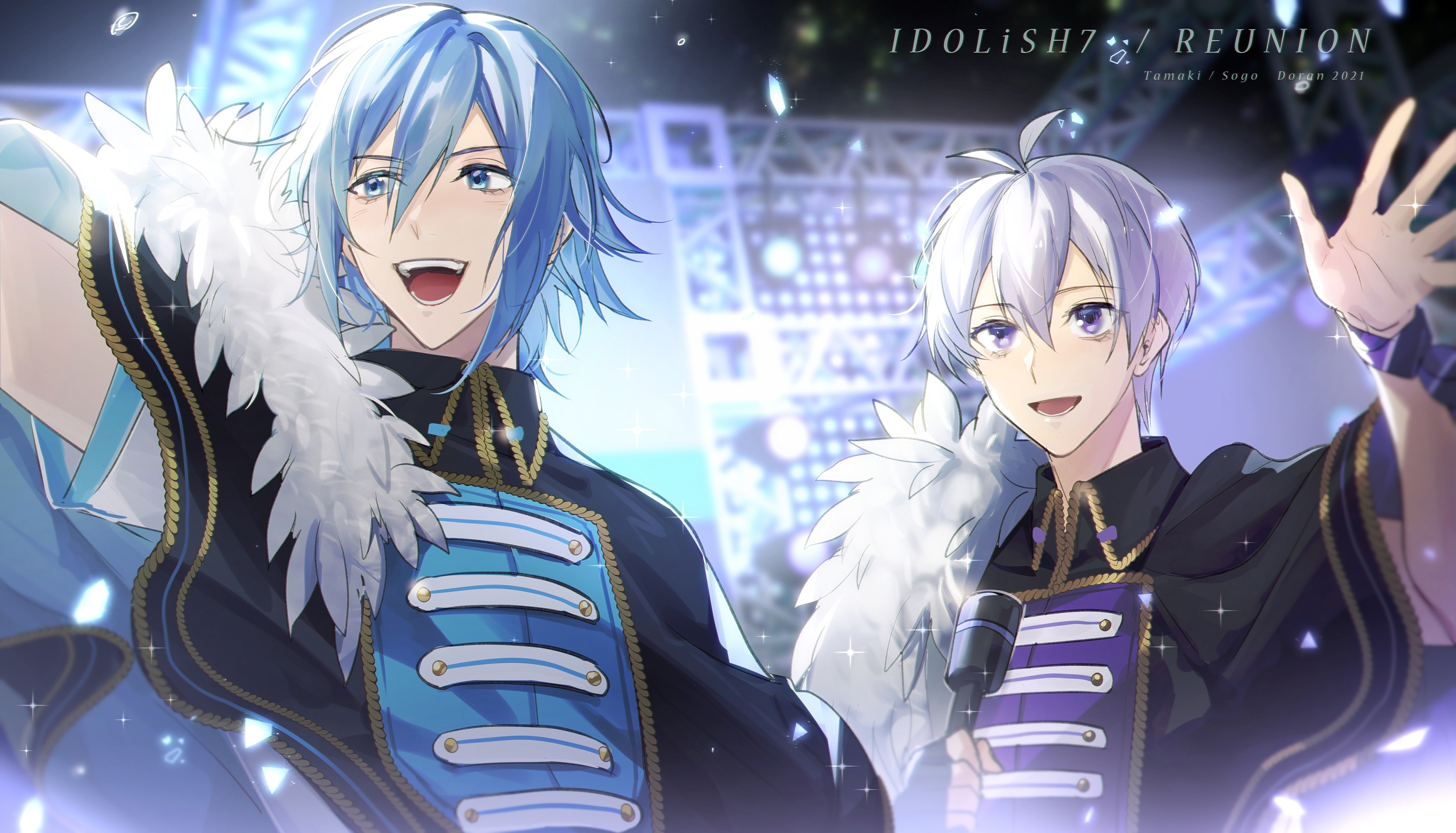 The Big ImageBoard (TBIB) - 2boys bishounen blue eyes blue hair doran (doran7280) highres idol ...
