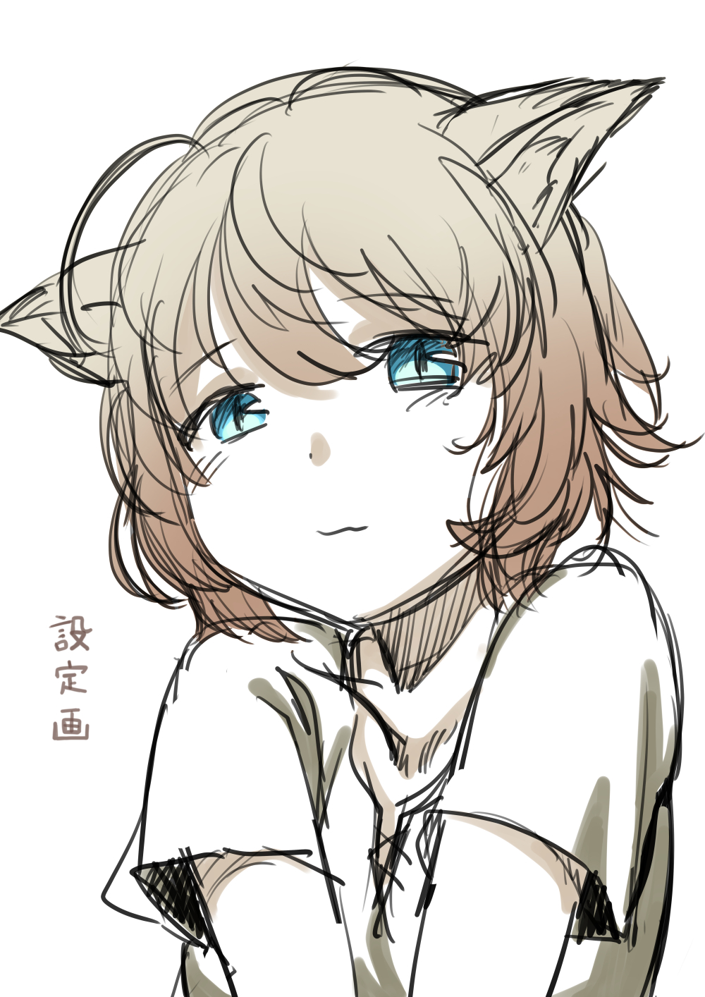 The Big ImageBoard (TBIB) - :3 animal humanoid blonde hair blue eyes blush blush lines cat ...