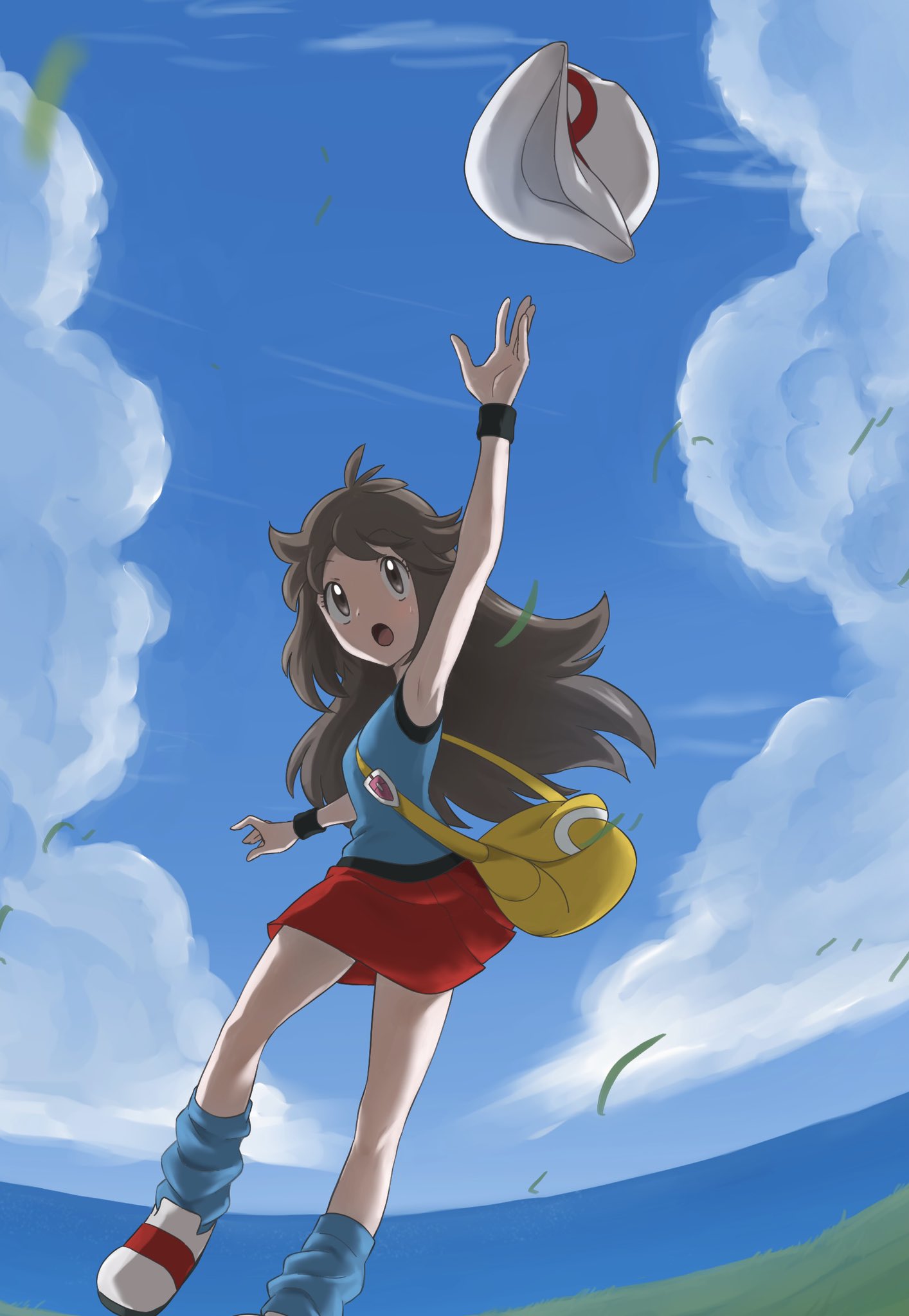 The Big ImageBoard (TBIB) - 1girl :o arm up armpits bag black wristband ...