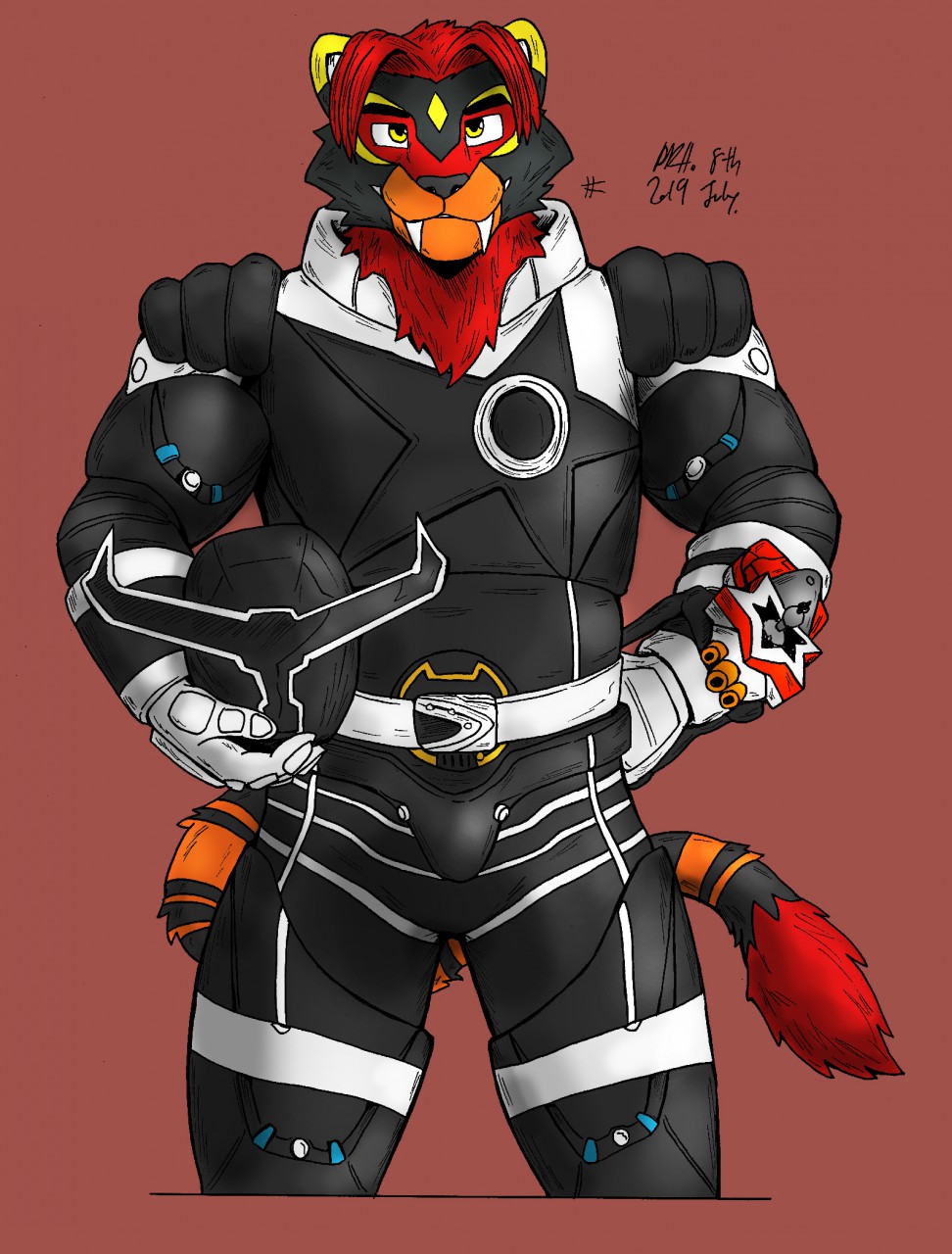 The Big ImageBoard (TBIB) - 2019 anthro armor belt black body black fur ...