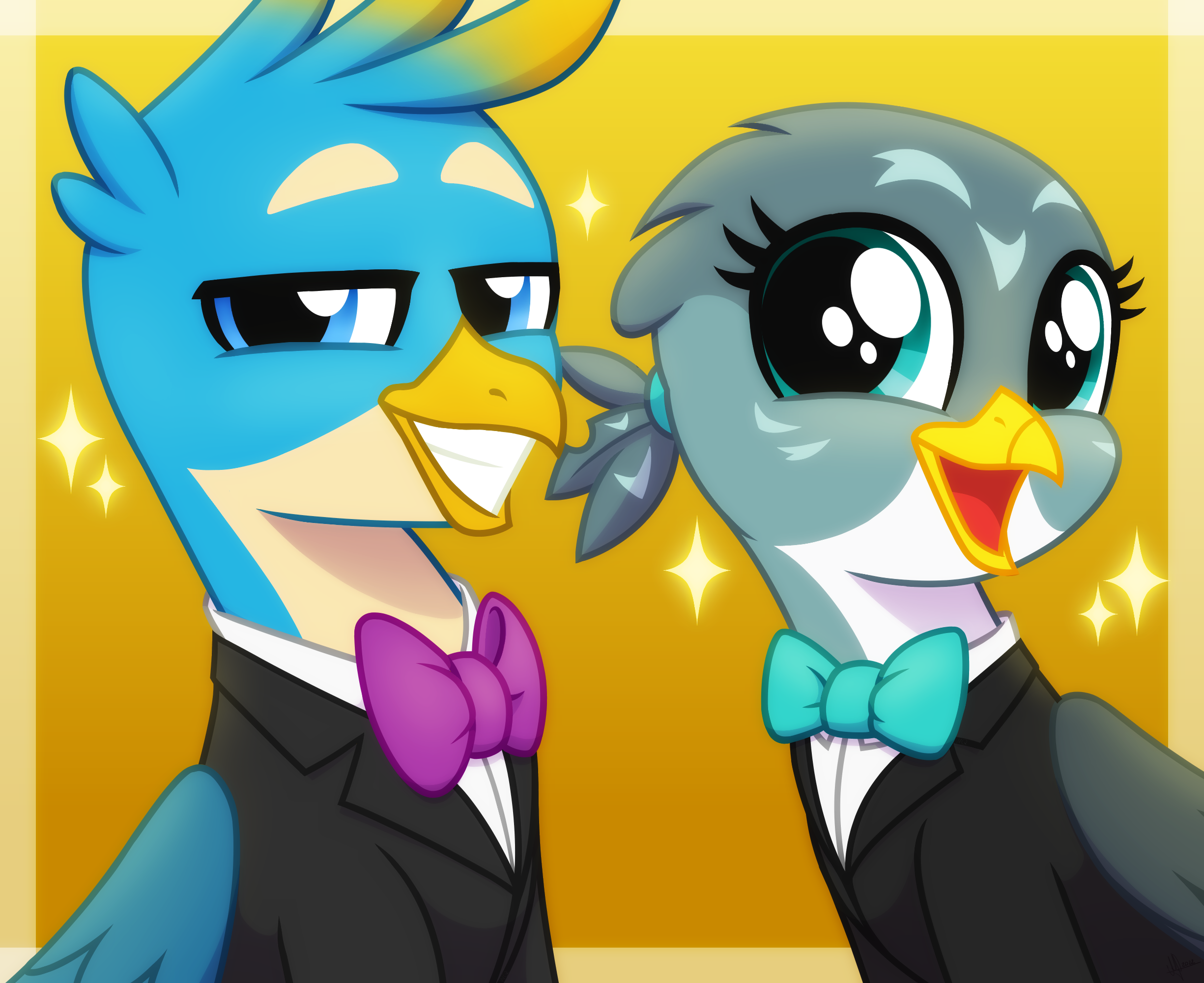 The Big ImageBoard (TBIB) - avian beak black tie (suit) blue body blue ...