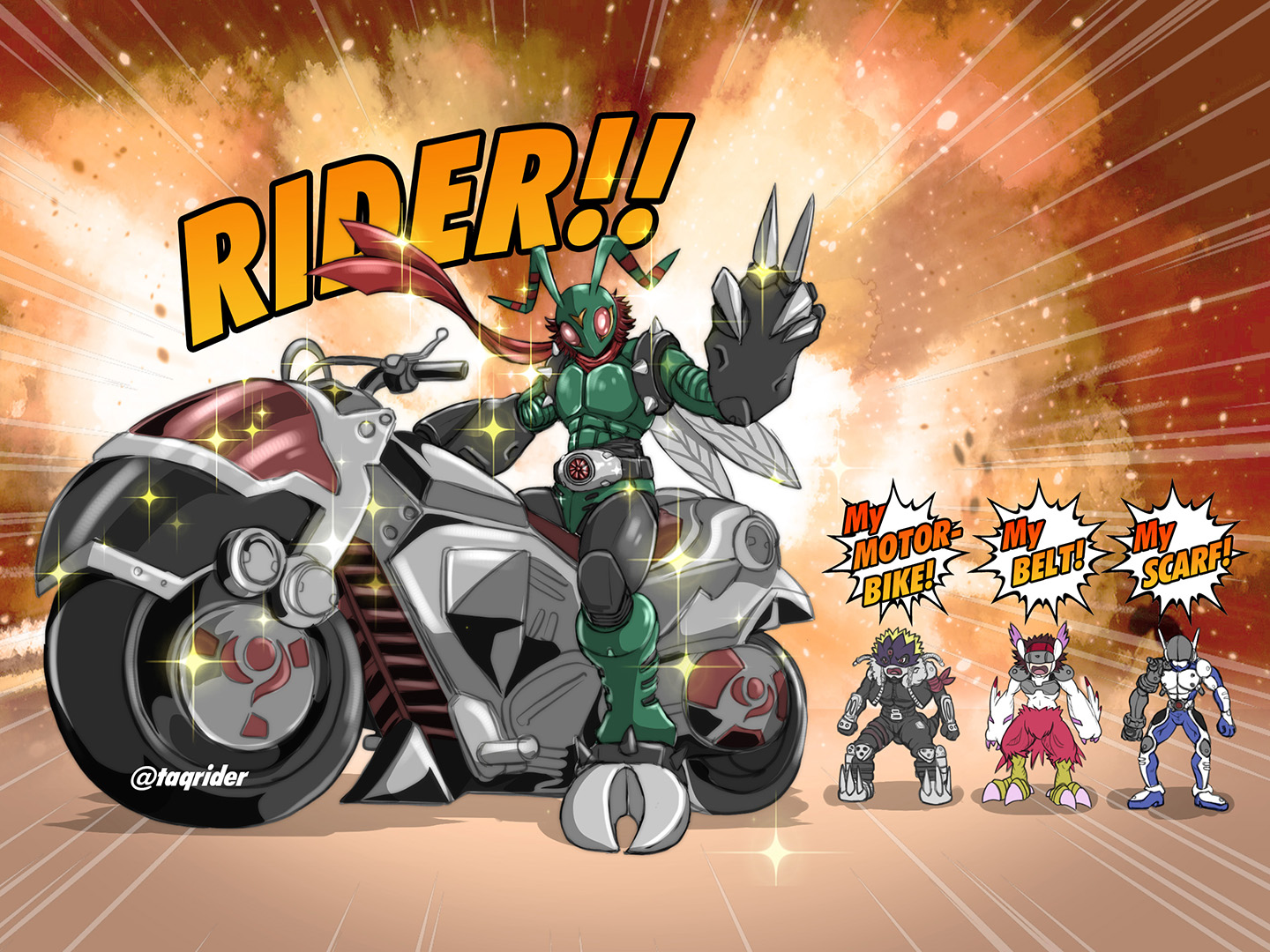 The Big ImageBoard (TBIB) - 4boys armor bandana bandana around arm ...