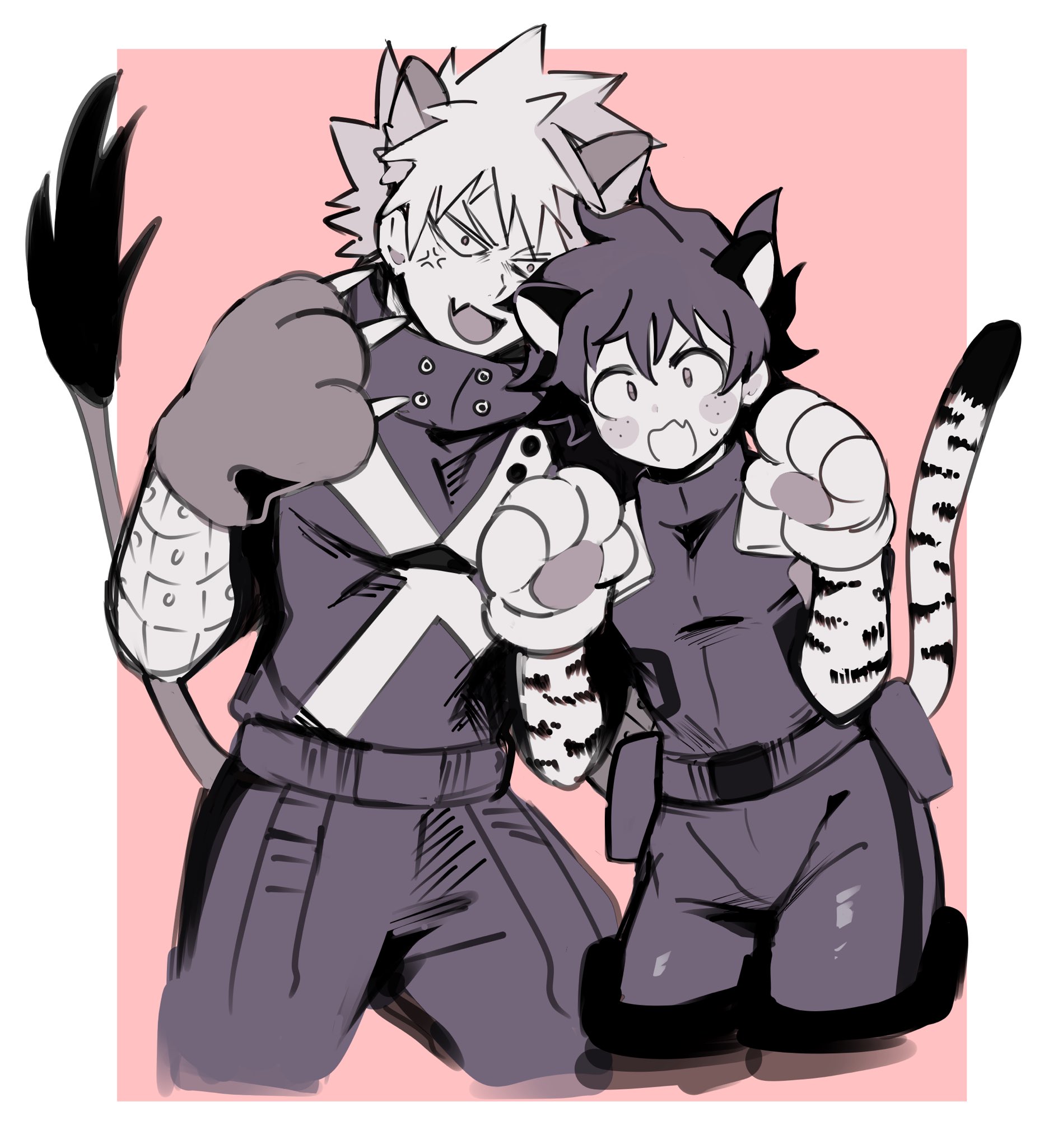 The Big ImageBoard (TBIB) - 2boys anger vein animal ears animal hands ...