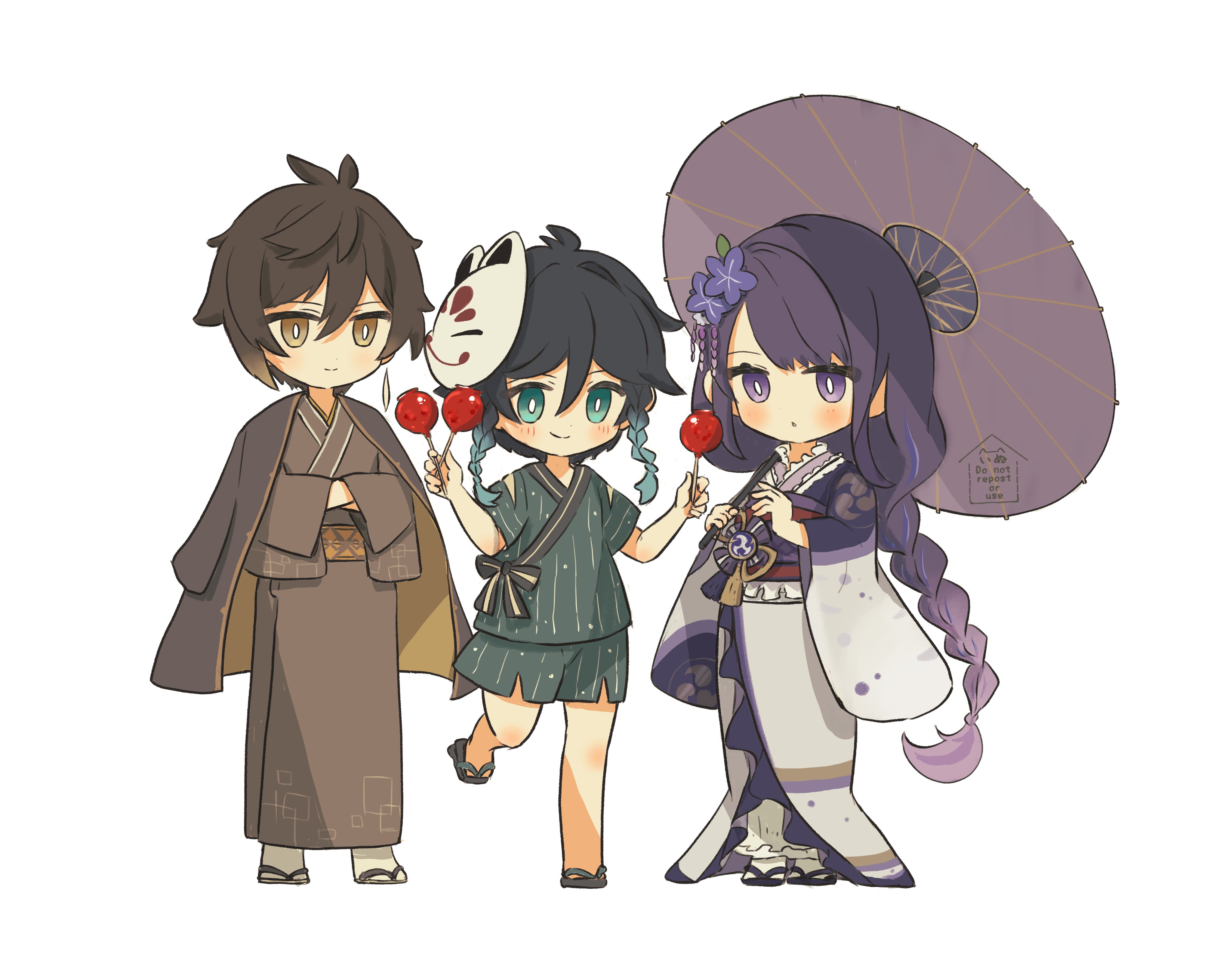 The Big ImageBoard (TBIB) - 1girl 2boys absurdres alternate costume aqua hair bangs black hair ...