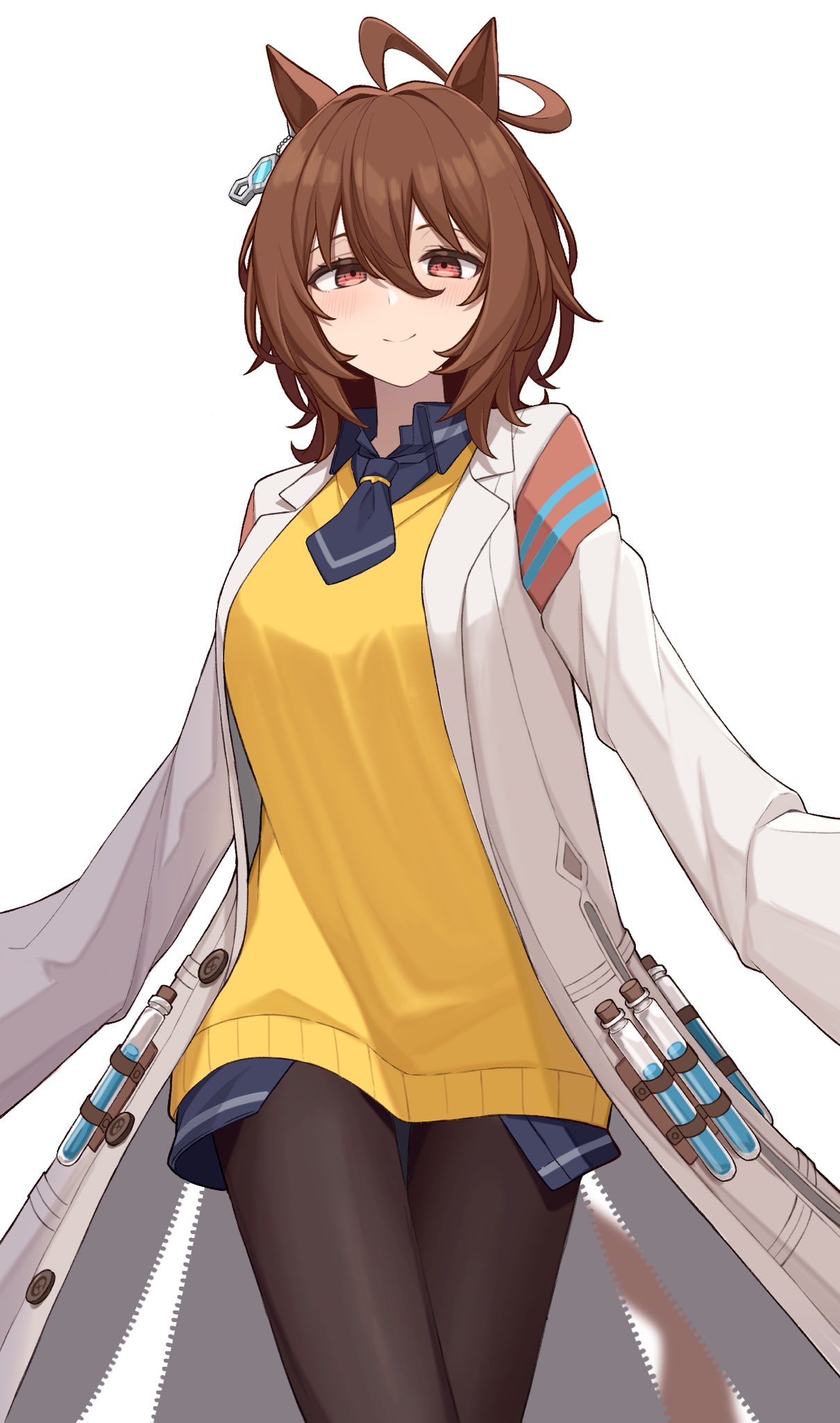 The Big ImageBoard (TBIB) - 1girl agnes tachyon (umamusume) ahoge black necktie black pantyhose ...