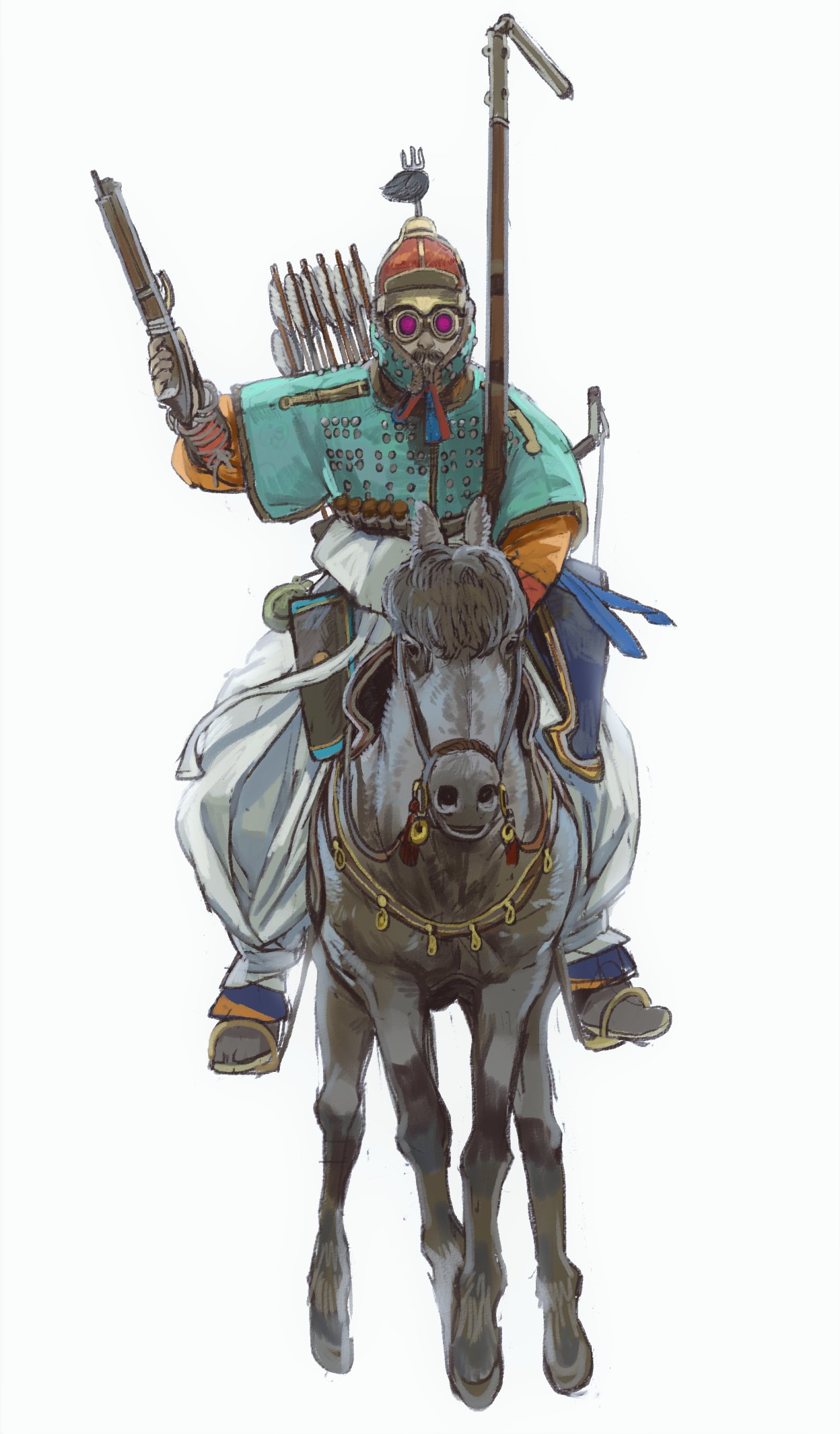 The Big ImageBoard (TBIB) - 1boy antique firearm armor arrow ...