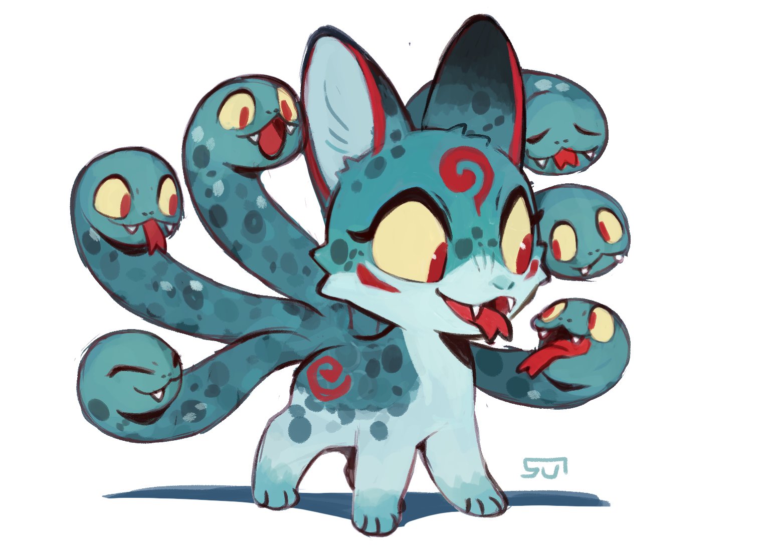 The Big ImageBoard (TBIB) - animal focus chimera creature forked tongue ...