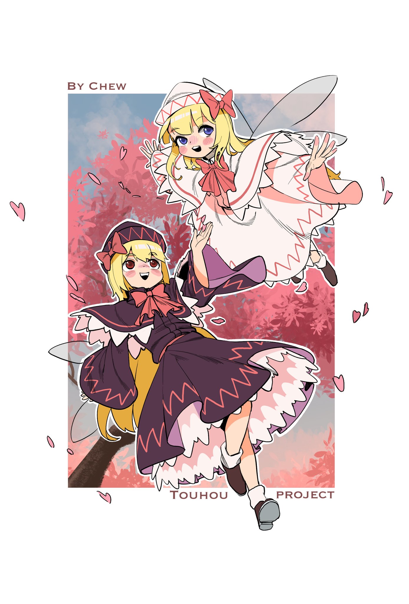 The Big ImageBoard (TBIB) - 2girls black capelet black dress black footwear black headwear ...