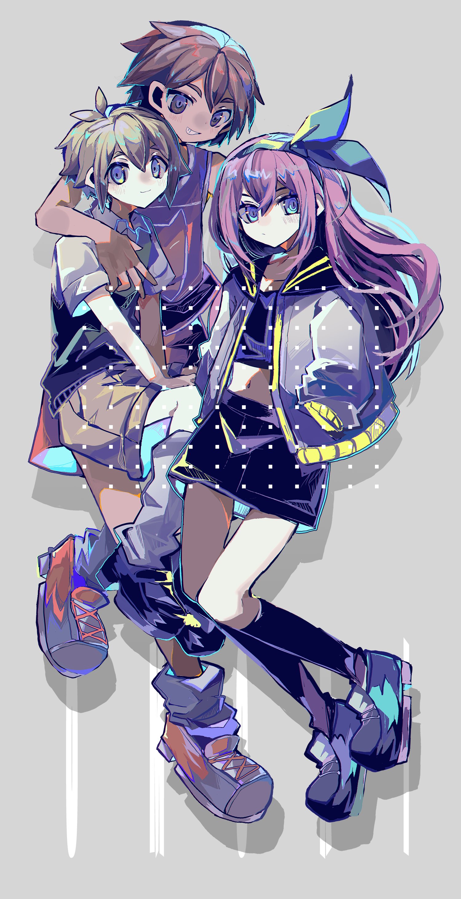 The Big ImageBoard (TBIB) - 1girl 2boys absurdres aubrey (faraway) (omori) aubrey (omori) basil ...