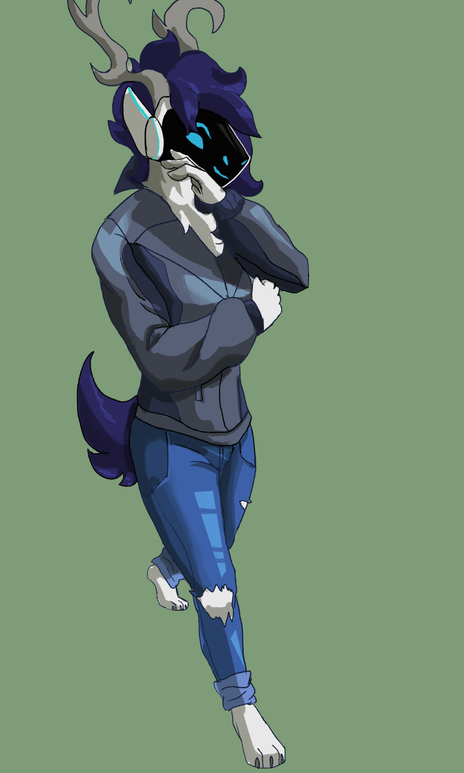 The Big ImageBoard (TBIB) - 3:5 absurd res anthro antlers bottomwear cervid clothed clothing ...