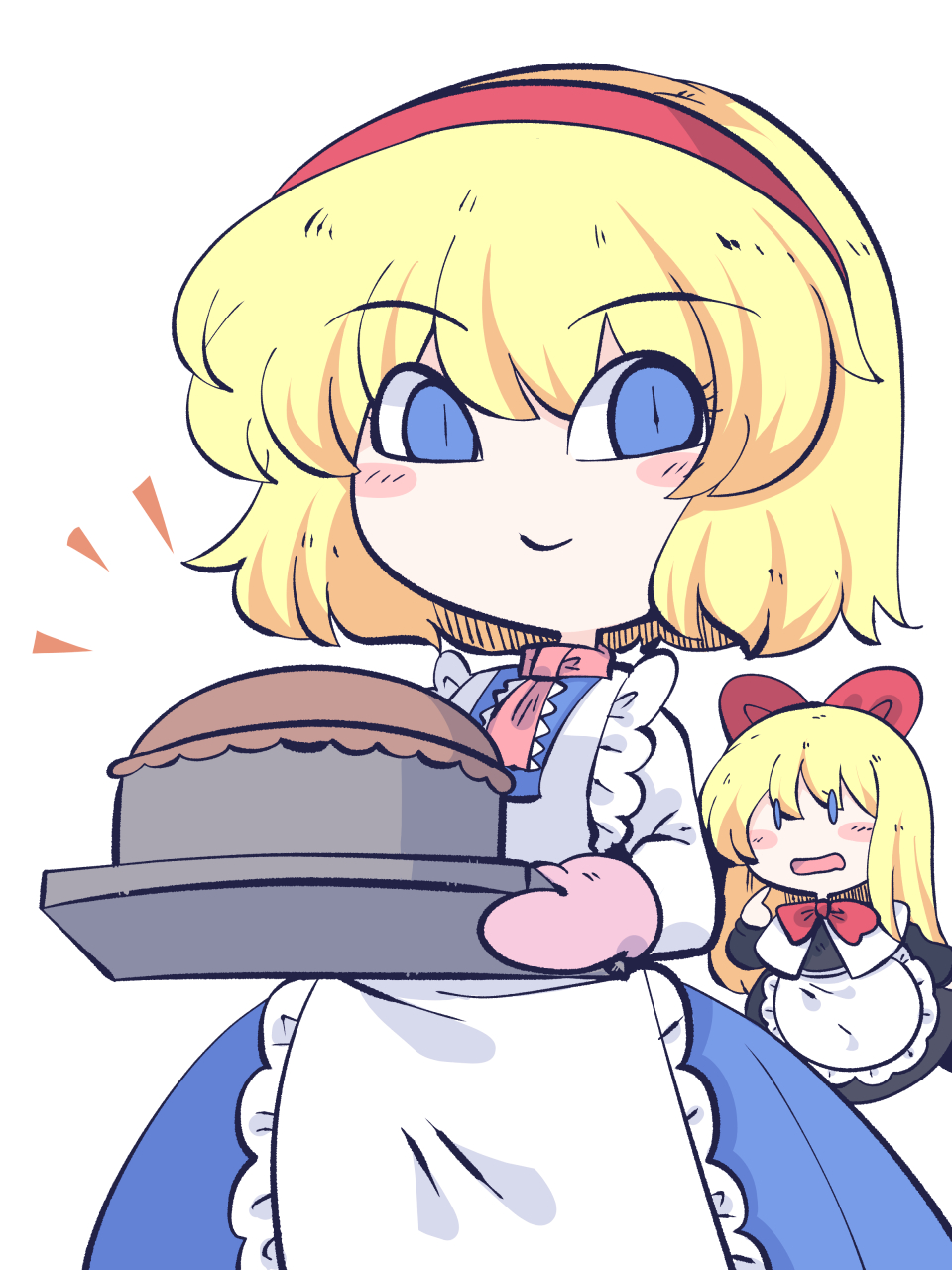 The Big ImageBoard (TBIB) - 1girl alice margatroid apron blonde hair blue dress blue eyes blush ...