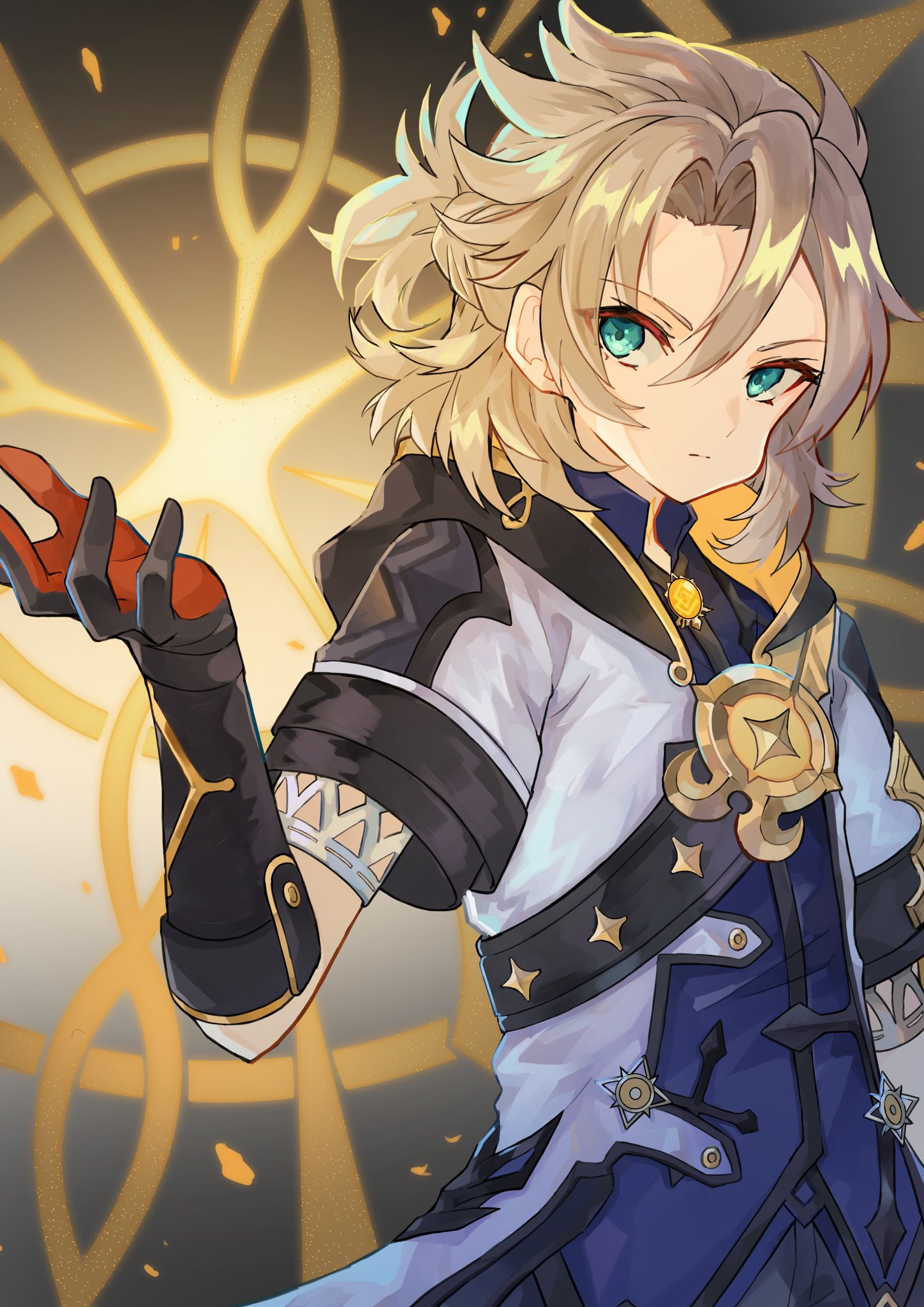 The Big ImageBoard (TBIB) - 1boy albedo (genshin impact) aqua eyes ...