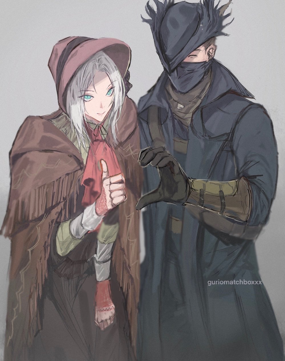 The Big ImageBoard (TBIB) - 1boy 1girl ascot bloodborne blue eyes ...