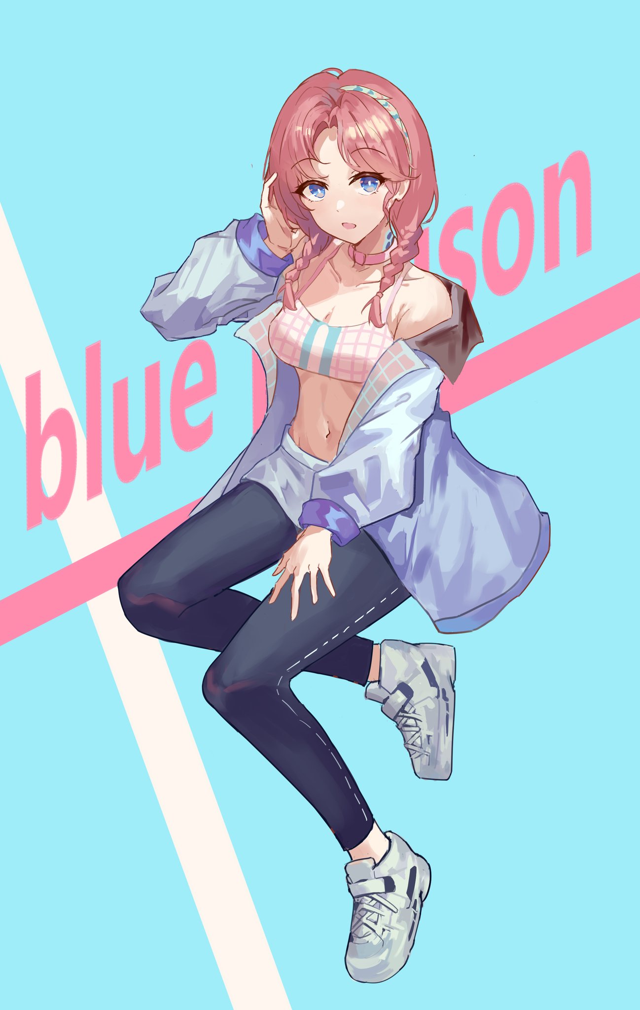 The Big ImageBoard (TBIB) - 1girl arknights blue eyes blue jacket blue poison (arknights) blue ...