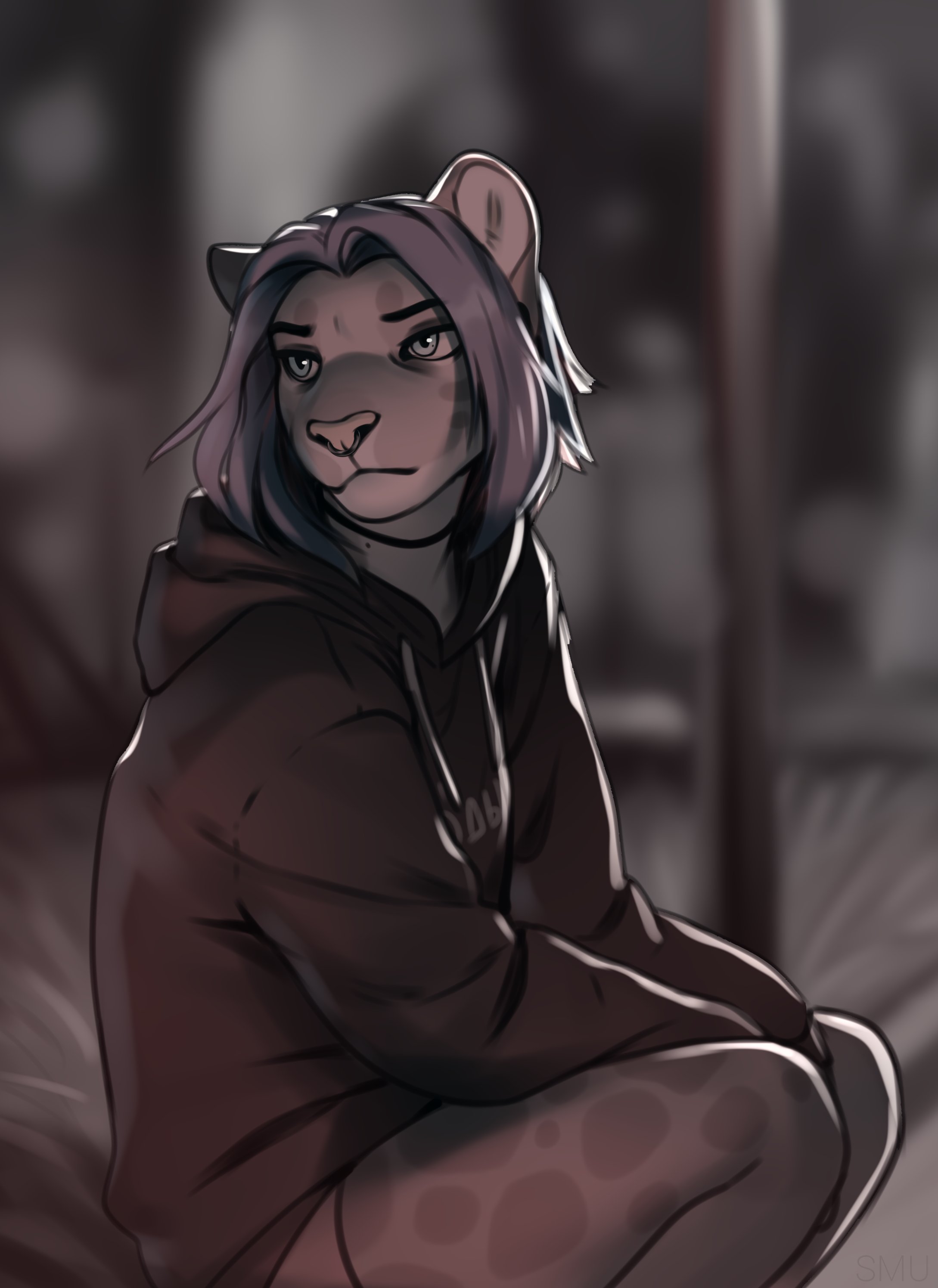 The Big ImageBoard (TBIB) - absurd res anthro blue eyes breasts clack hoodie clothed clothing ...