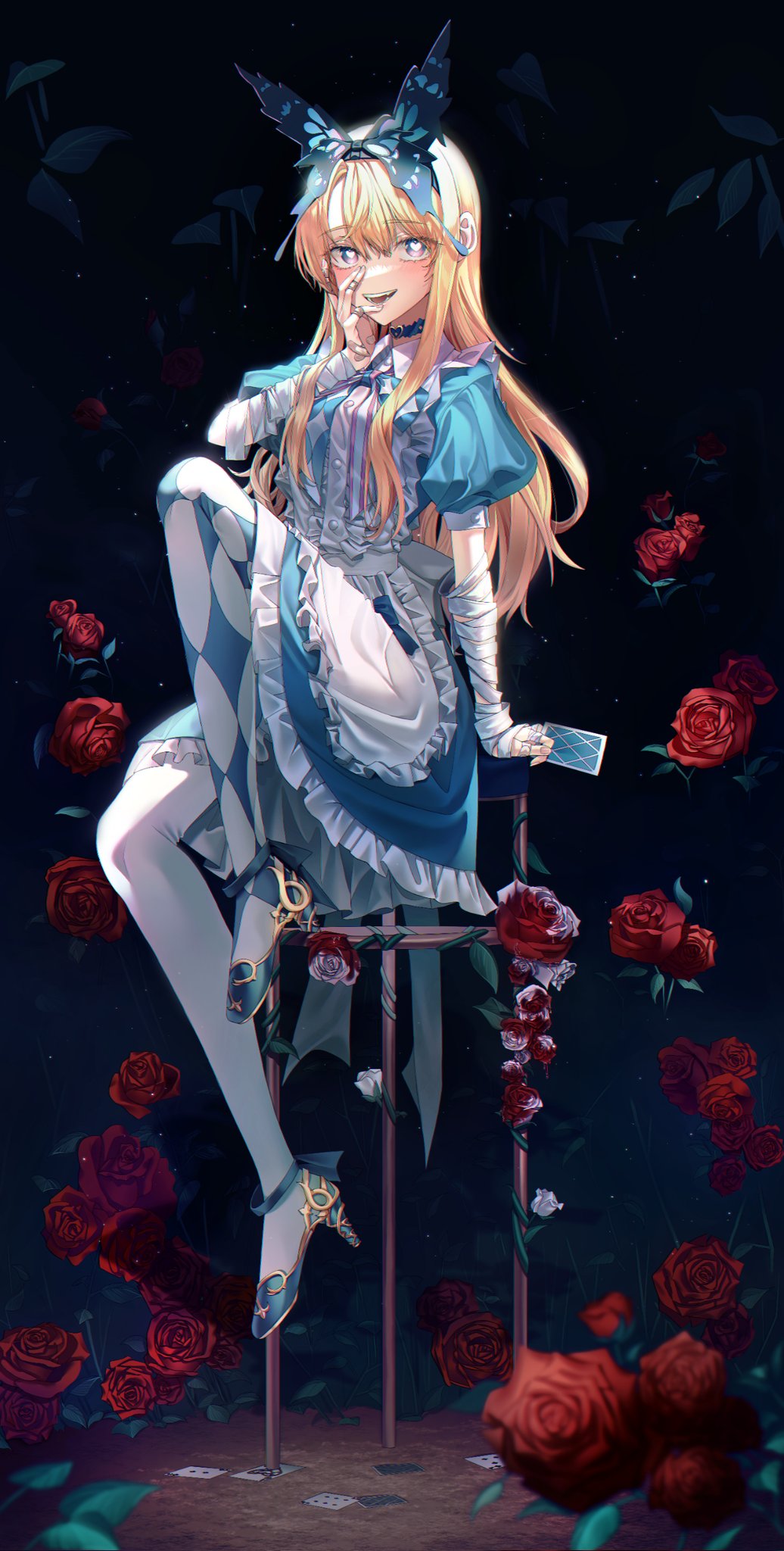 The Big ImageBoard (TBIB) - 1girl alice (grimlight) apron back bow ...