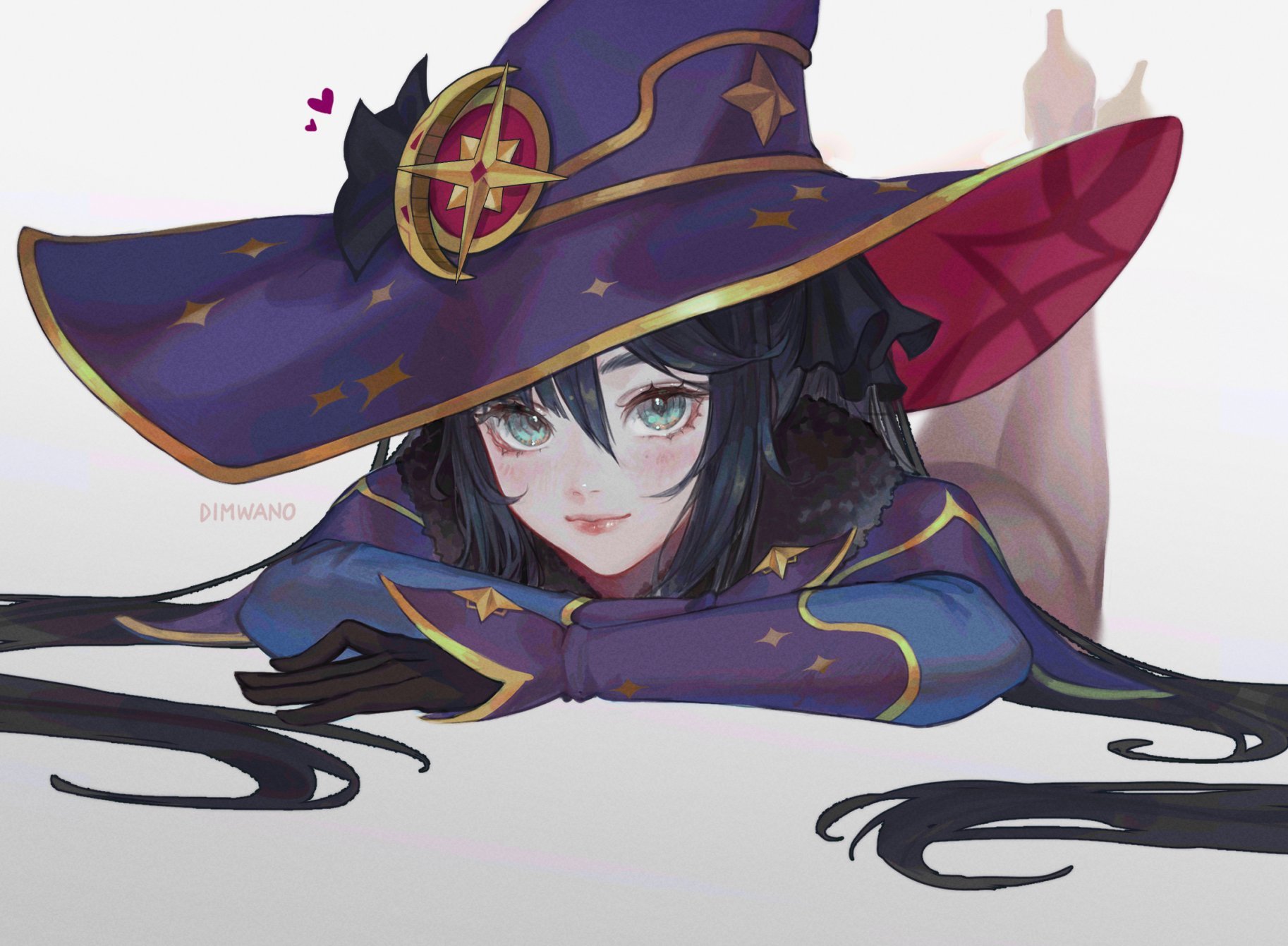 The Big ImageBoard (TBIB) - 1girl aqua eyes bangs black gloves black hair black pantyhose black ...