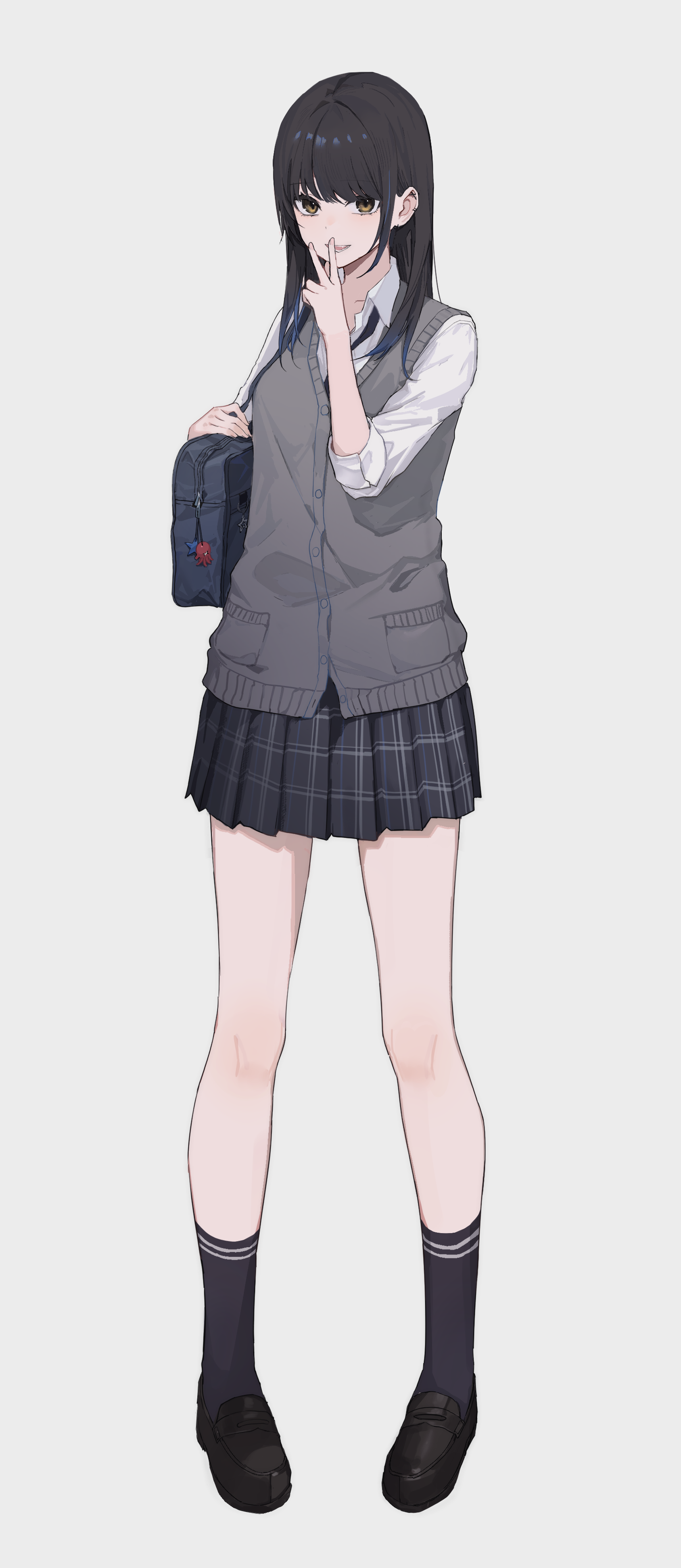 The Big ImageBoard (TBIB) - 1girl absurdres bad id bad pixiv id bag black footwear black hair ...