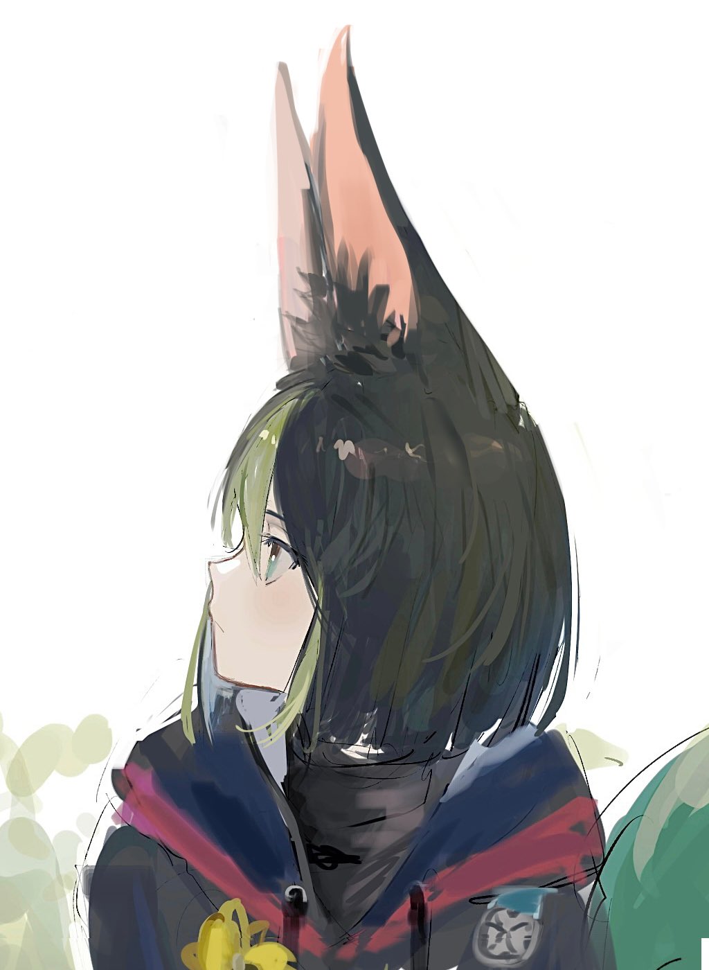 The Big ImageBoard (TBIB) - 1boy animal ear fluff animal ears bangs black hair closed mouth fox ...