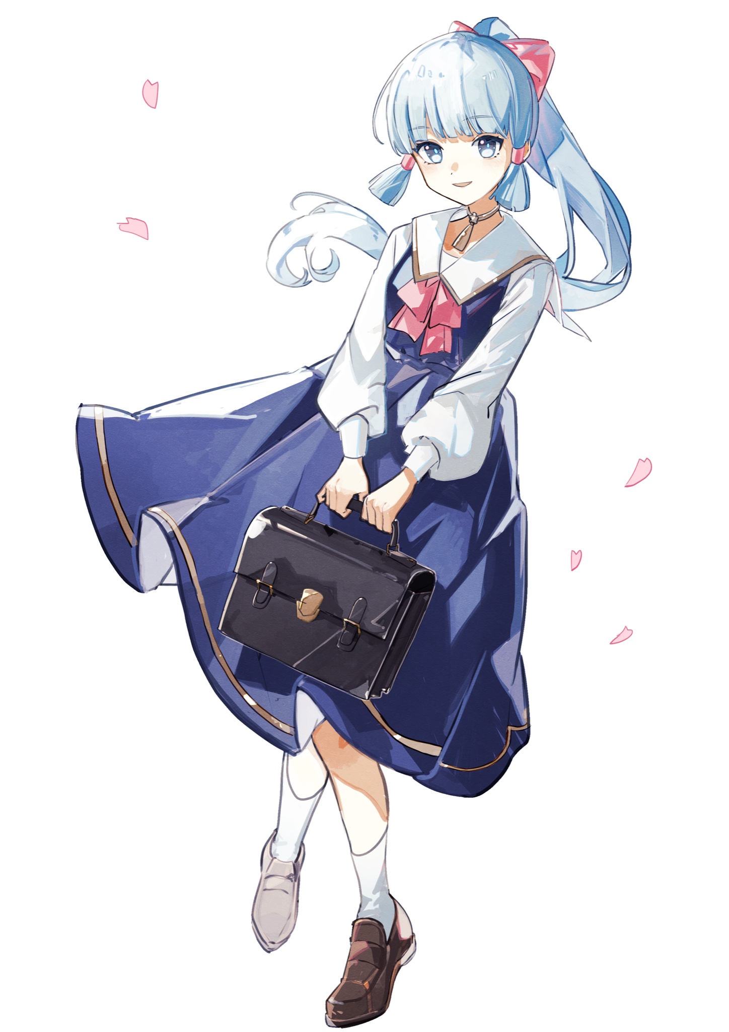 The Big ImageBoard (TBIB) - 1girl adapted costume bag bangs blue dress blue eyes blue hair blunt ...