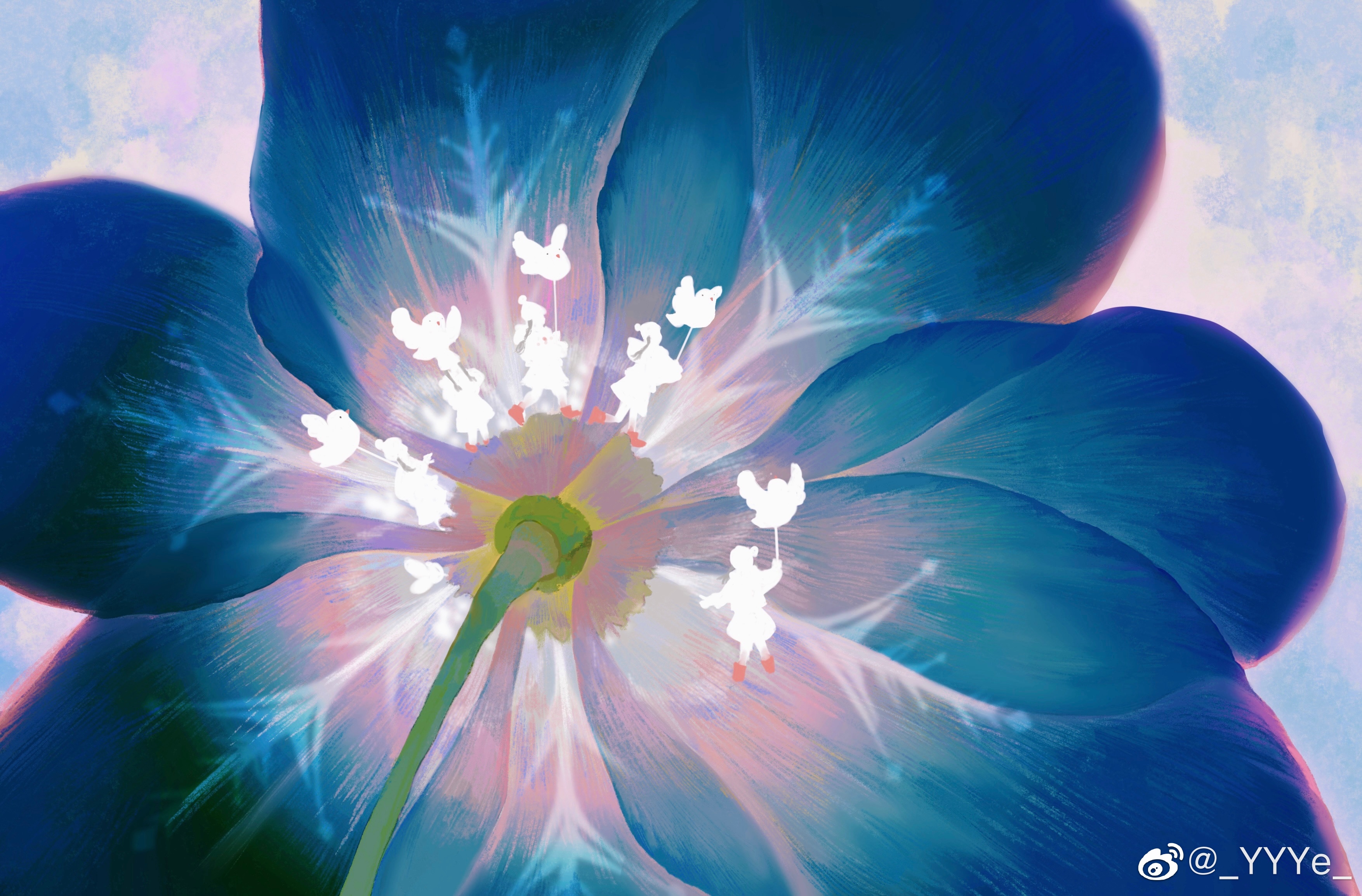 The Big ImageBoard (TBIB) - absurdres artist name blue flower flower flower focus highres no ...