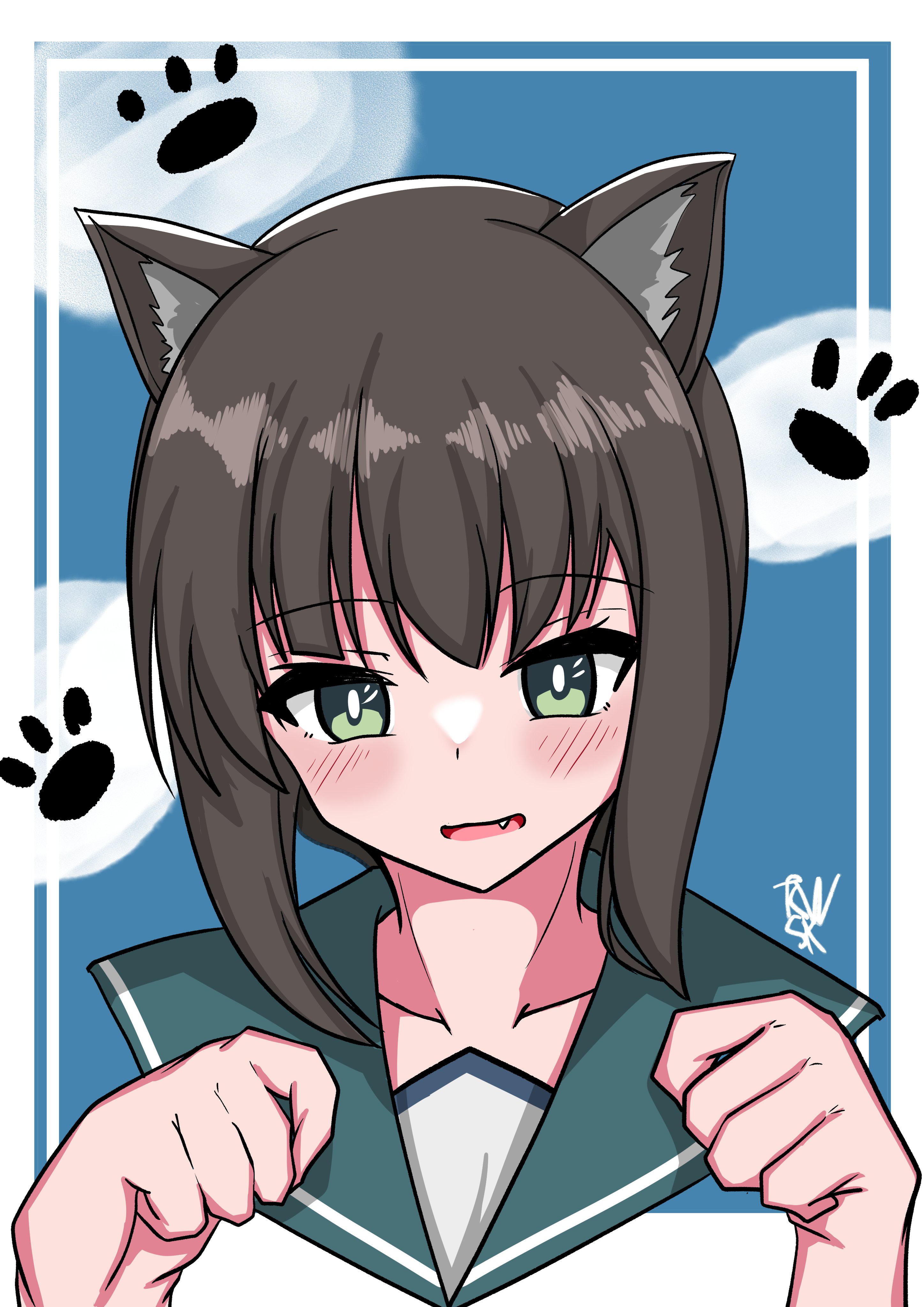 The Big ImageBoard (TBIB) - 1girl absurdres black hair blue sailor ...