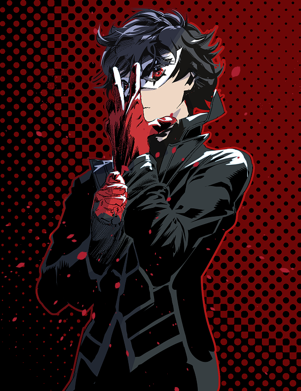 The Big ImageBoard (TBIB) - 1boy adjusting clothes adjusting gloves amamiya ren black background ...