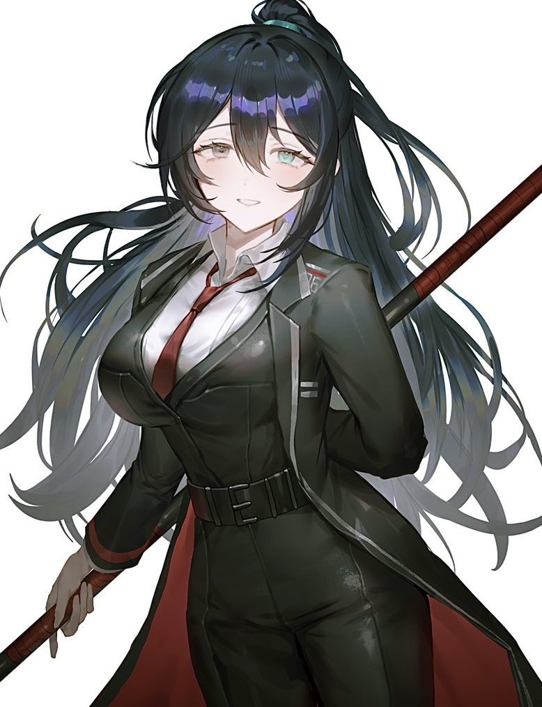 The Big ImageBoard (TBIB) - 1girl black coat black hair black pants black vest bonno sasu ...