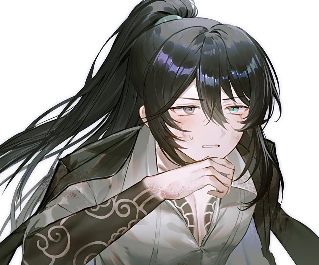 The Big ImageBoard (TBIB) - 1boy aqua eyes arm tattoo black eyes black hair blood blood on hands ...