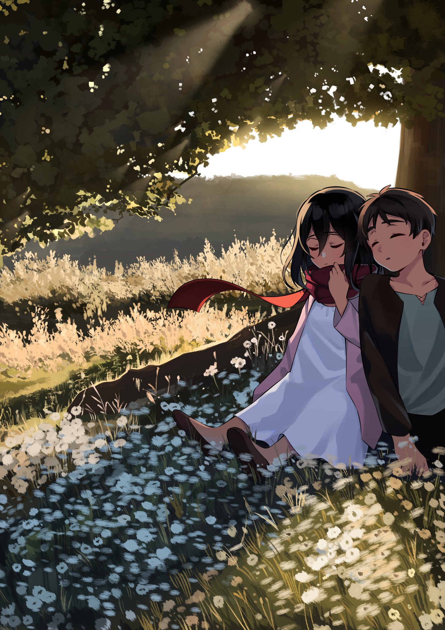 The Big ImageBoard (TBIB) - 1boy 1girl child closed eyes dress eren ...