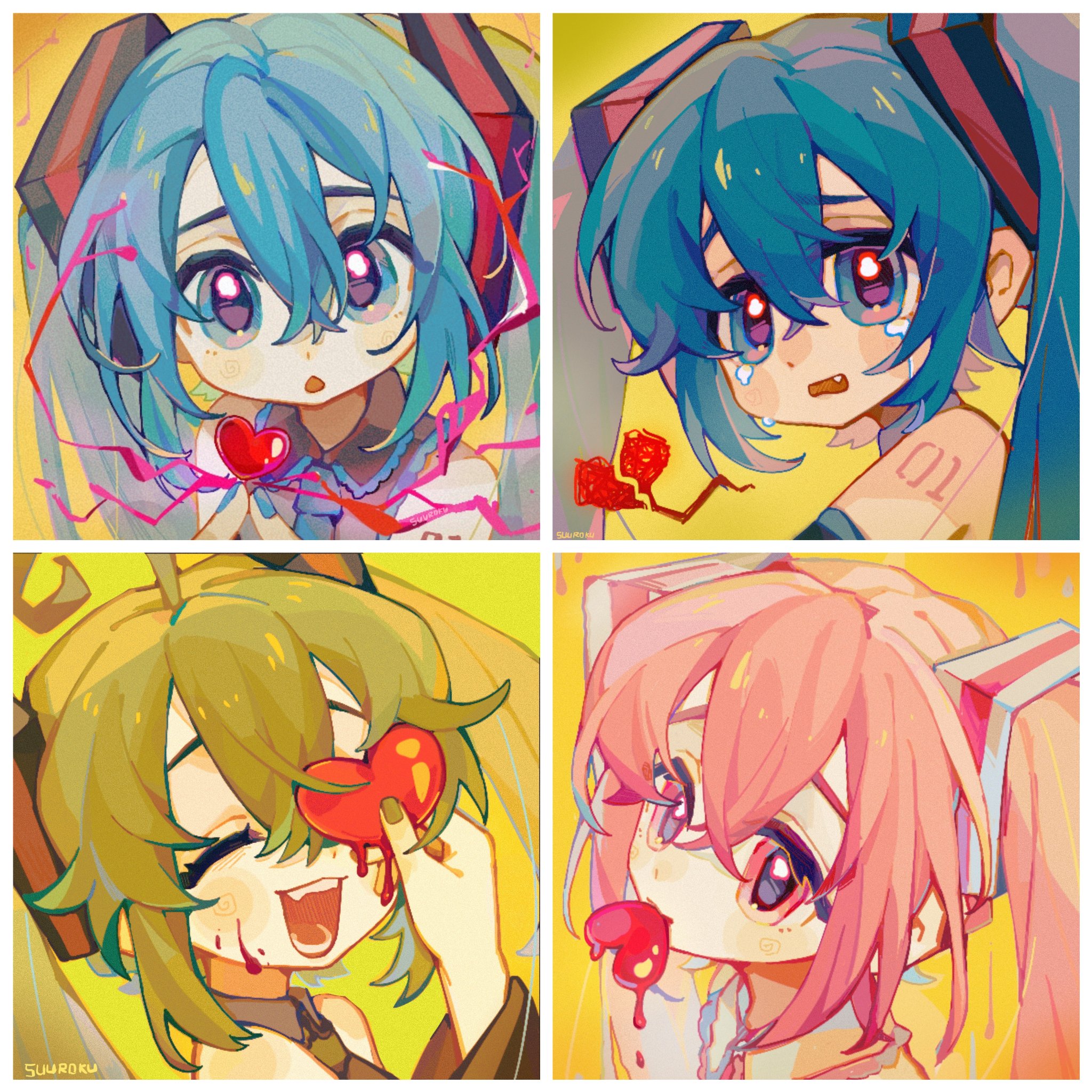 The Big ImageBoard (TBIB) - 4girls artist name blood blood on face blue ...
