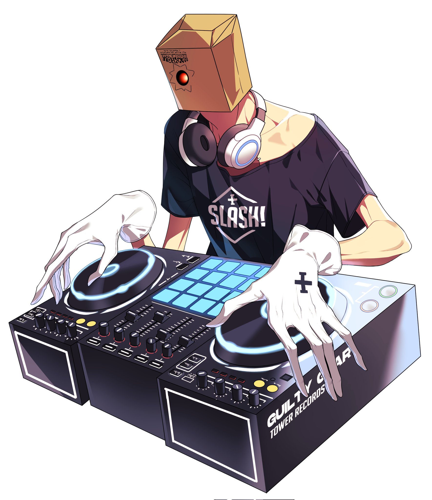 The Big ImageBoard (TBIB) - 1boy alternate costume bag black shirt dj ...