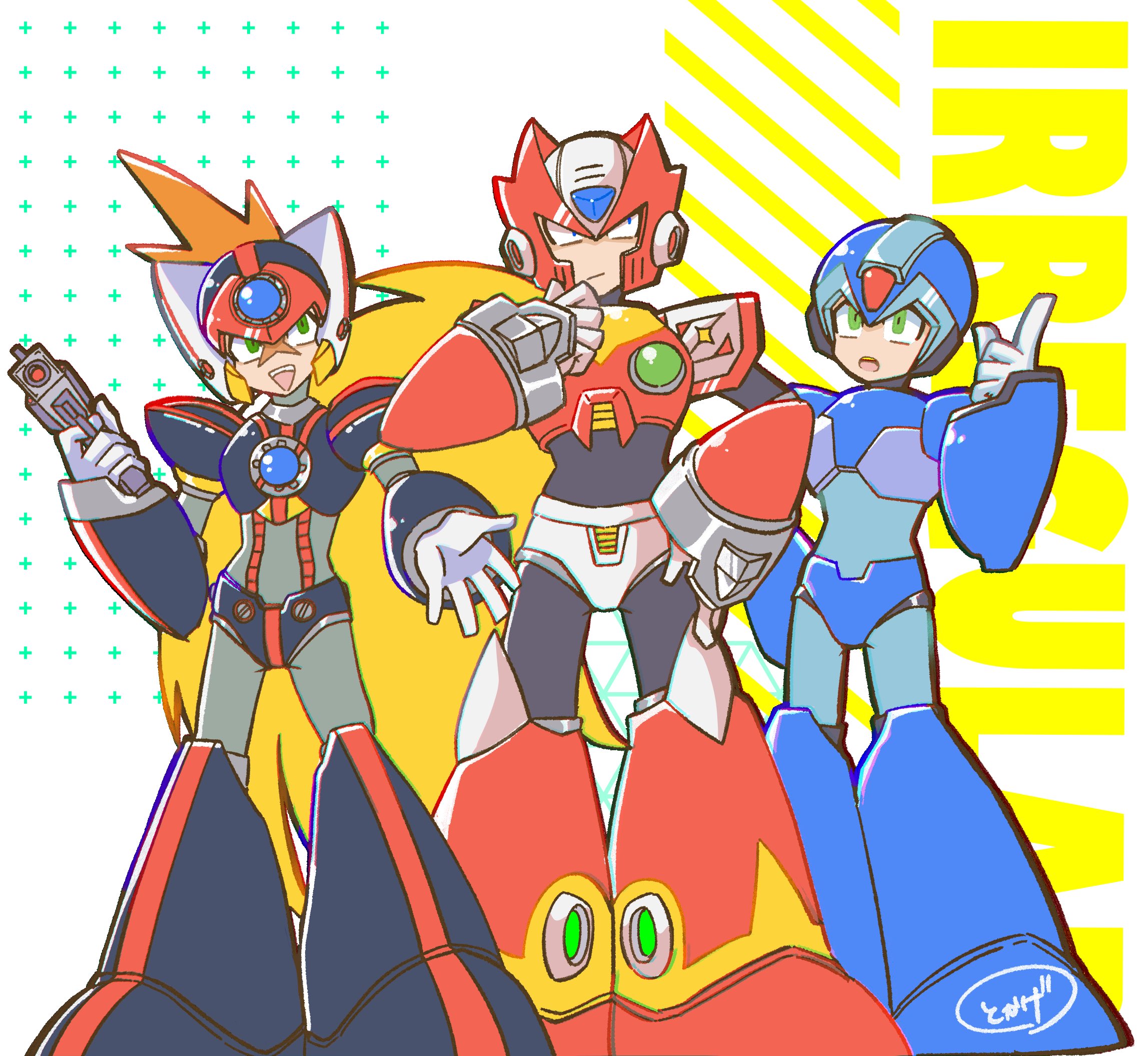 The Big ImageBoard (TBIB) - 3boys android armor axl (mega man) black ...