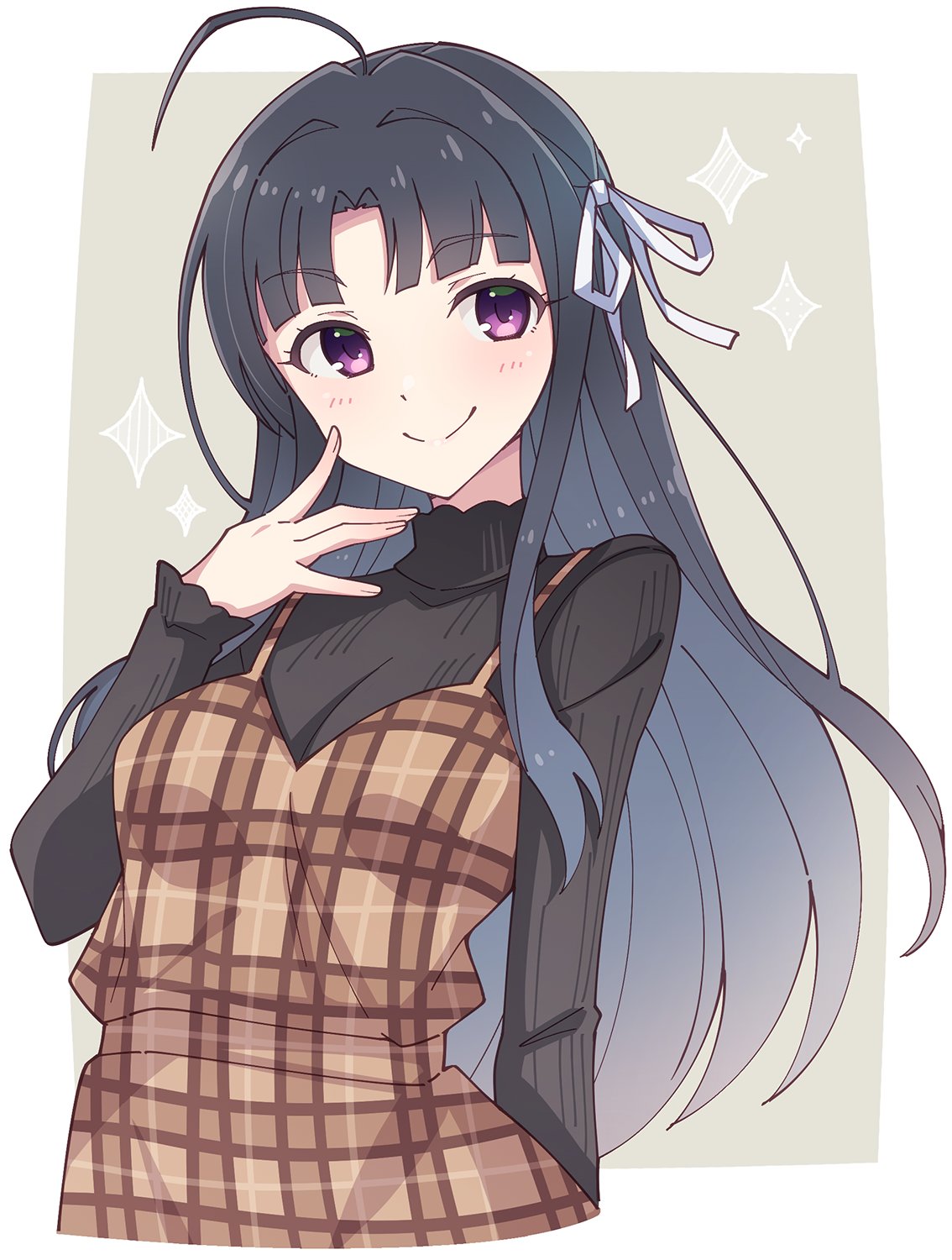 The Big ImageBoard (TBIB) - 1girl ahoge awa subaru black hair black ...