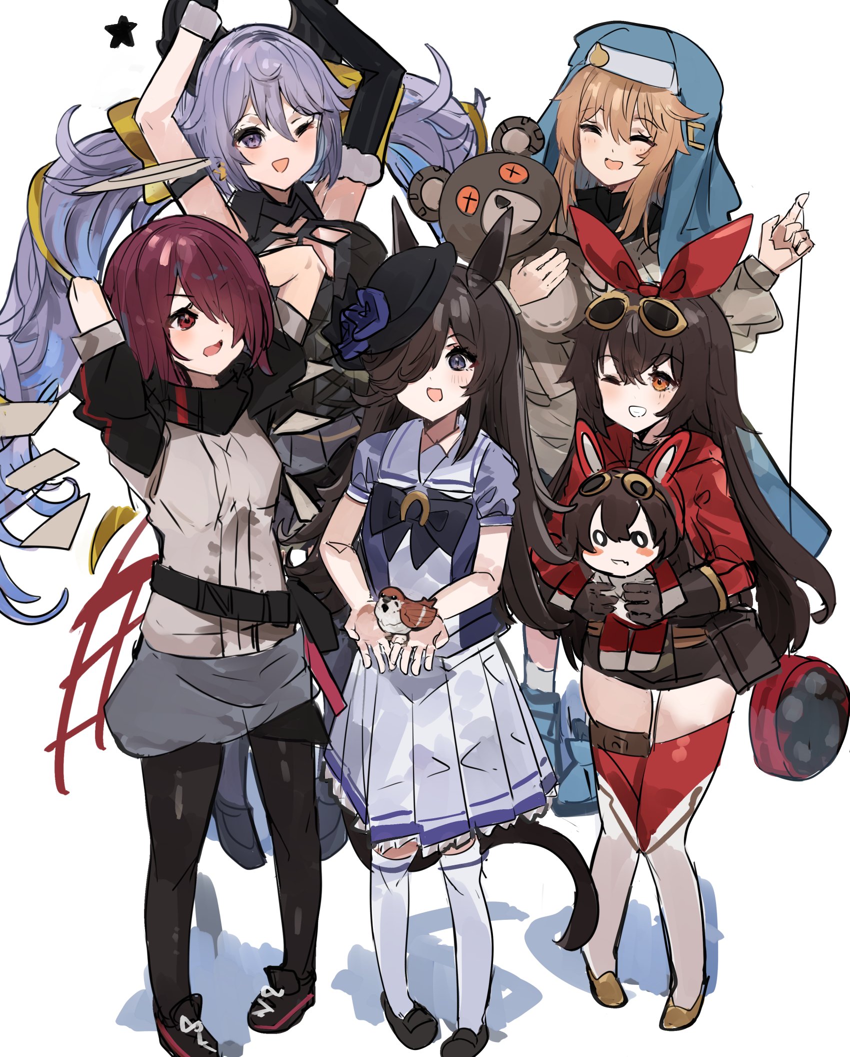 The Big ImageBoard (TBIB) - 1boy 4girls amber (genshin impact) animal ears arknights bird ...