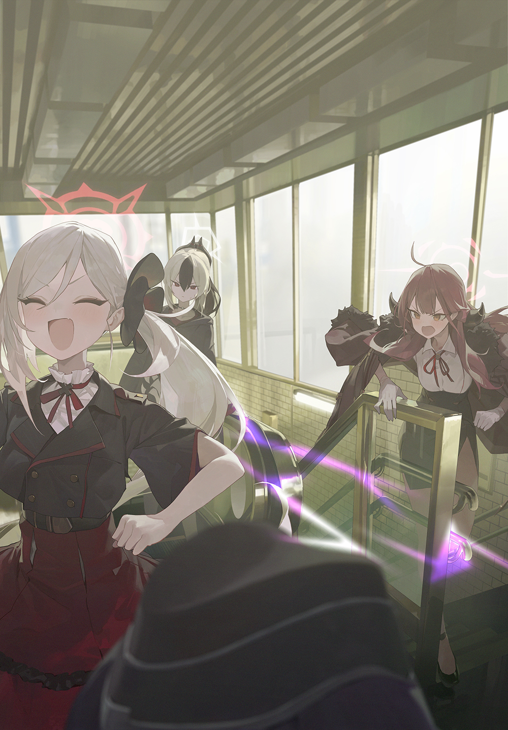 The Big ImageBoard (TBIB) - 4girls aru (blue archive) black hair black hat black shirt black ...