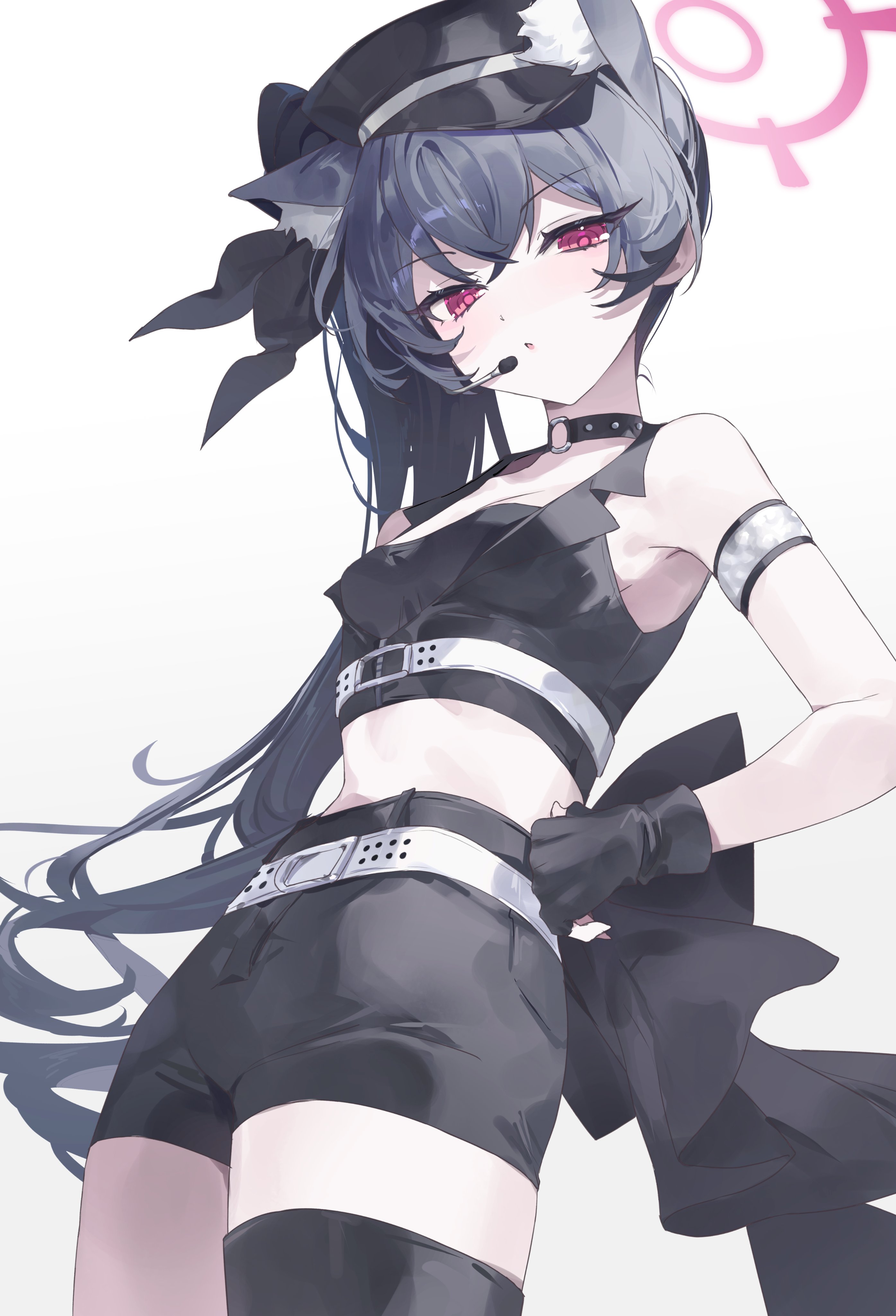 The Big ImageBoard (TBIB) - 1girl absurdres animal ear fluff animal ears belt black gloves black ...