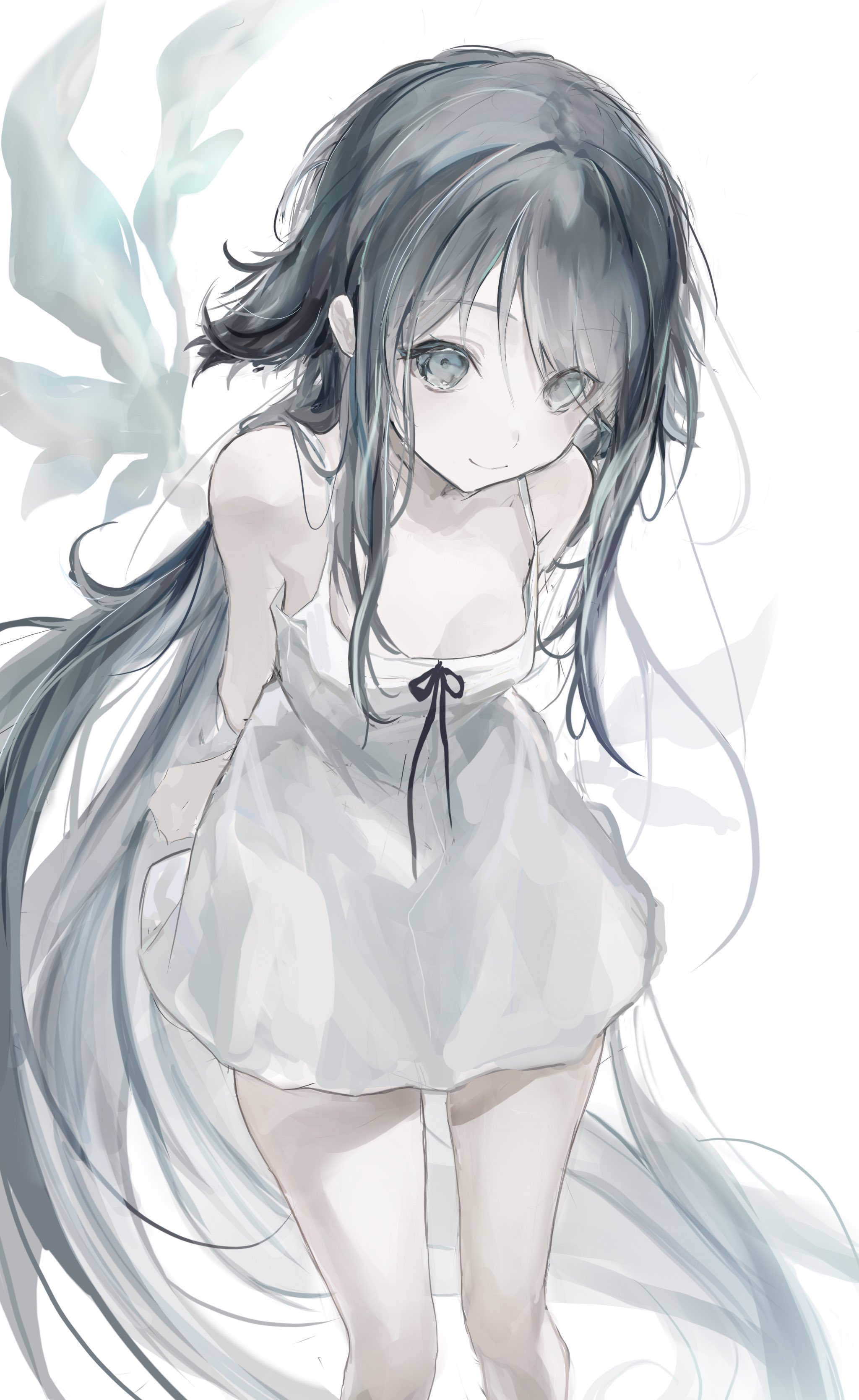 The Big ImageBoard (TBIB) - 1girl absurdres arms behind back bare arms bare legs bare shoulders ...