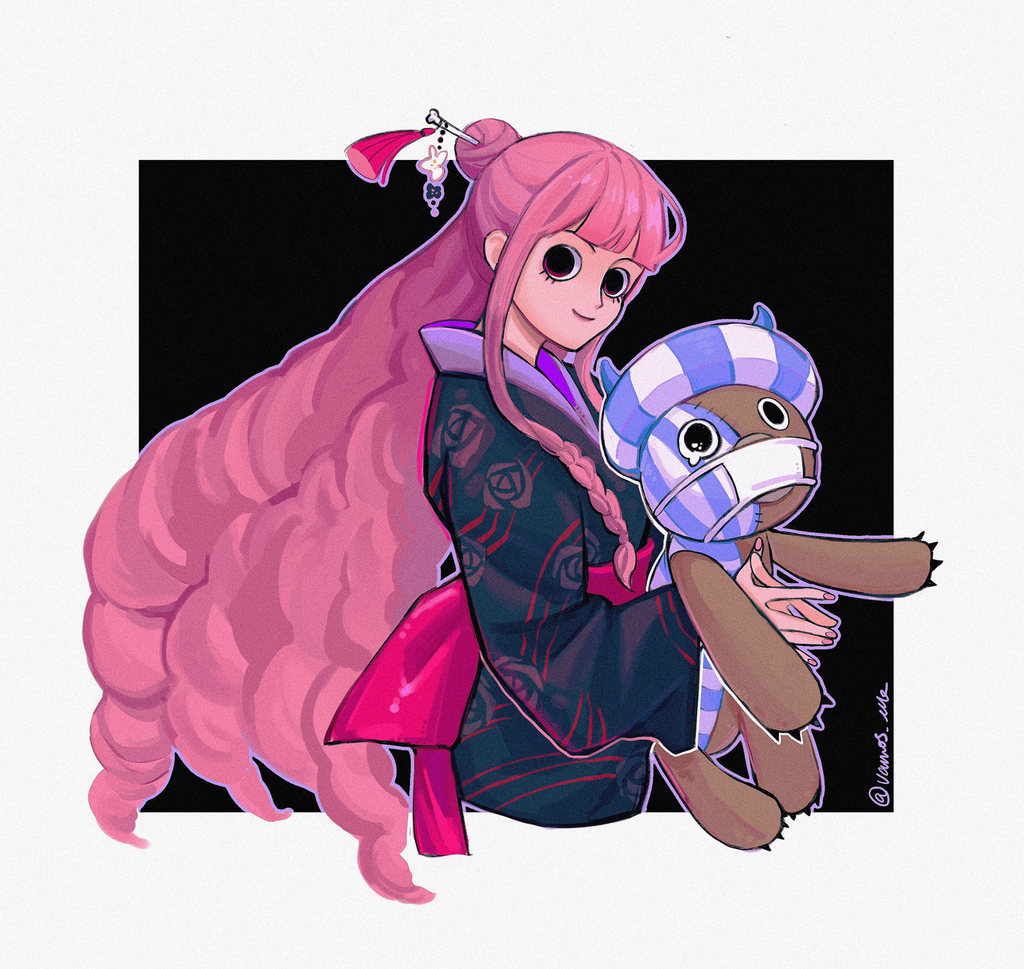 The Big ImageBoard (TBIB) - 1girl black background blunt bangs braid commentary drill hair ...