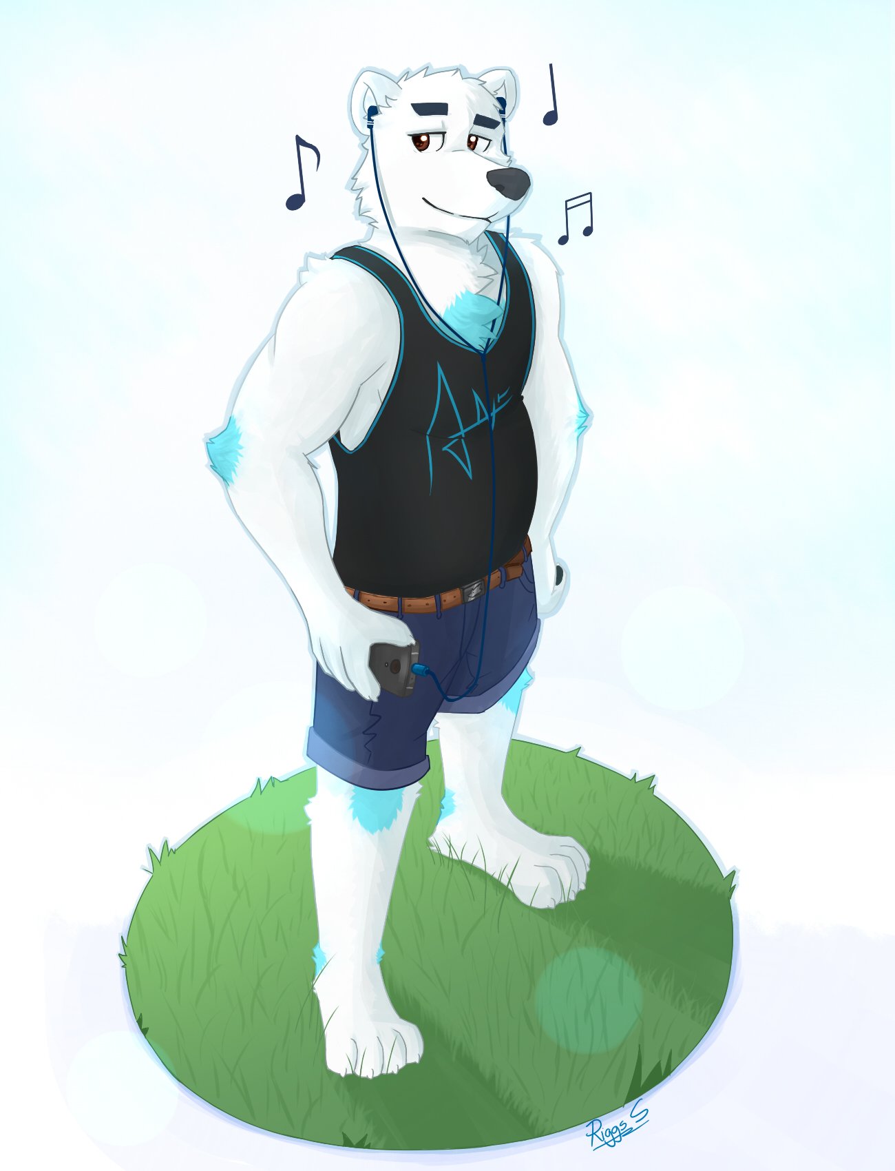 The Big ImageBoard (TBIB) - anthro black clothing black nose black topwear blue body blue ...