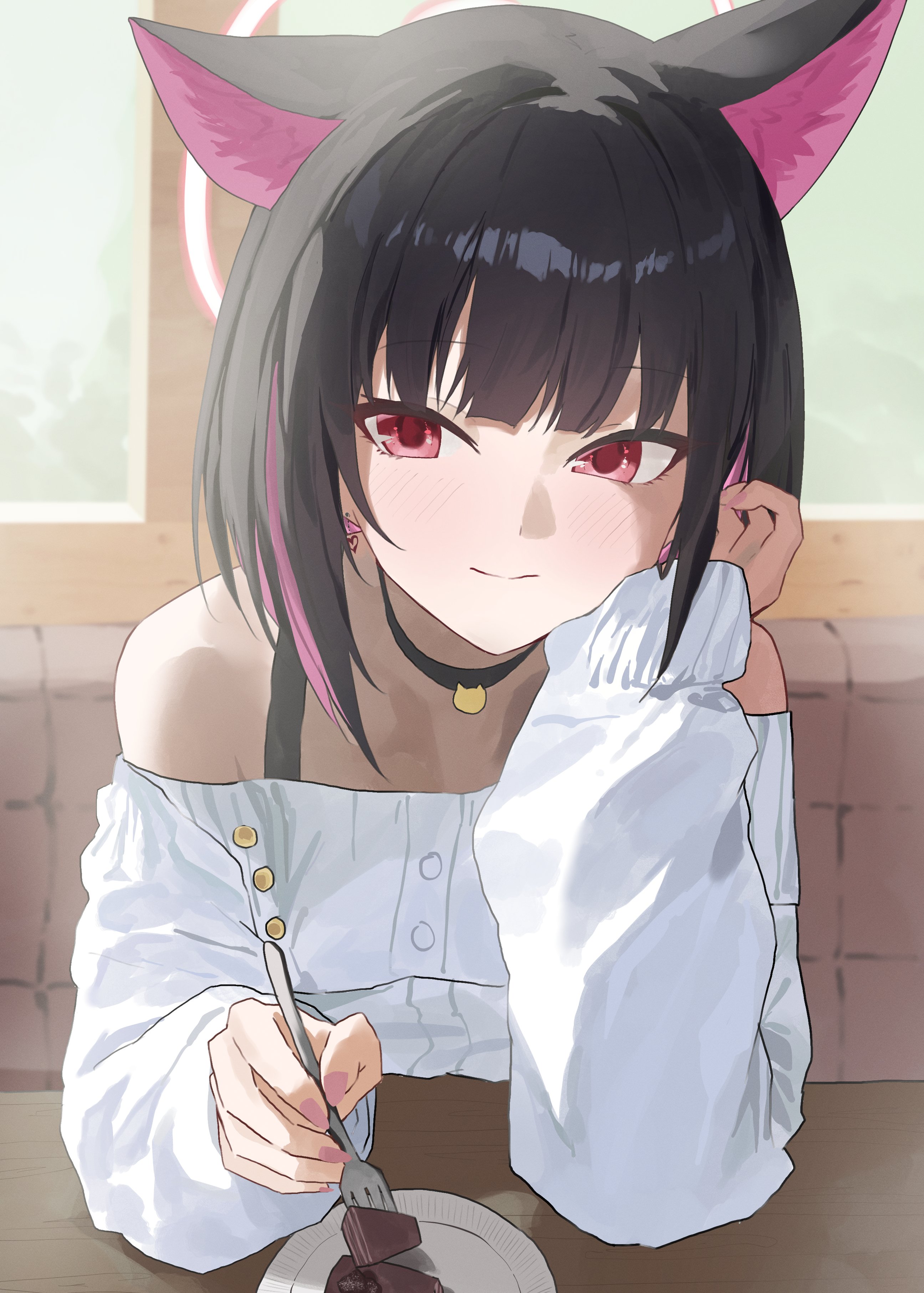 The Big ImageBoard (TBIB) - 1girl absurdres animal ears black choker ...