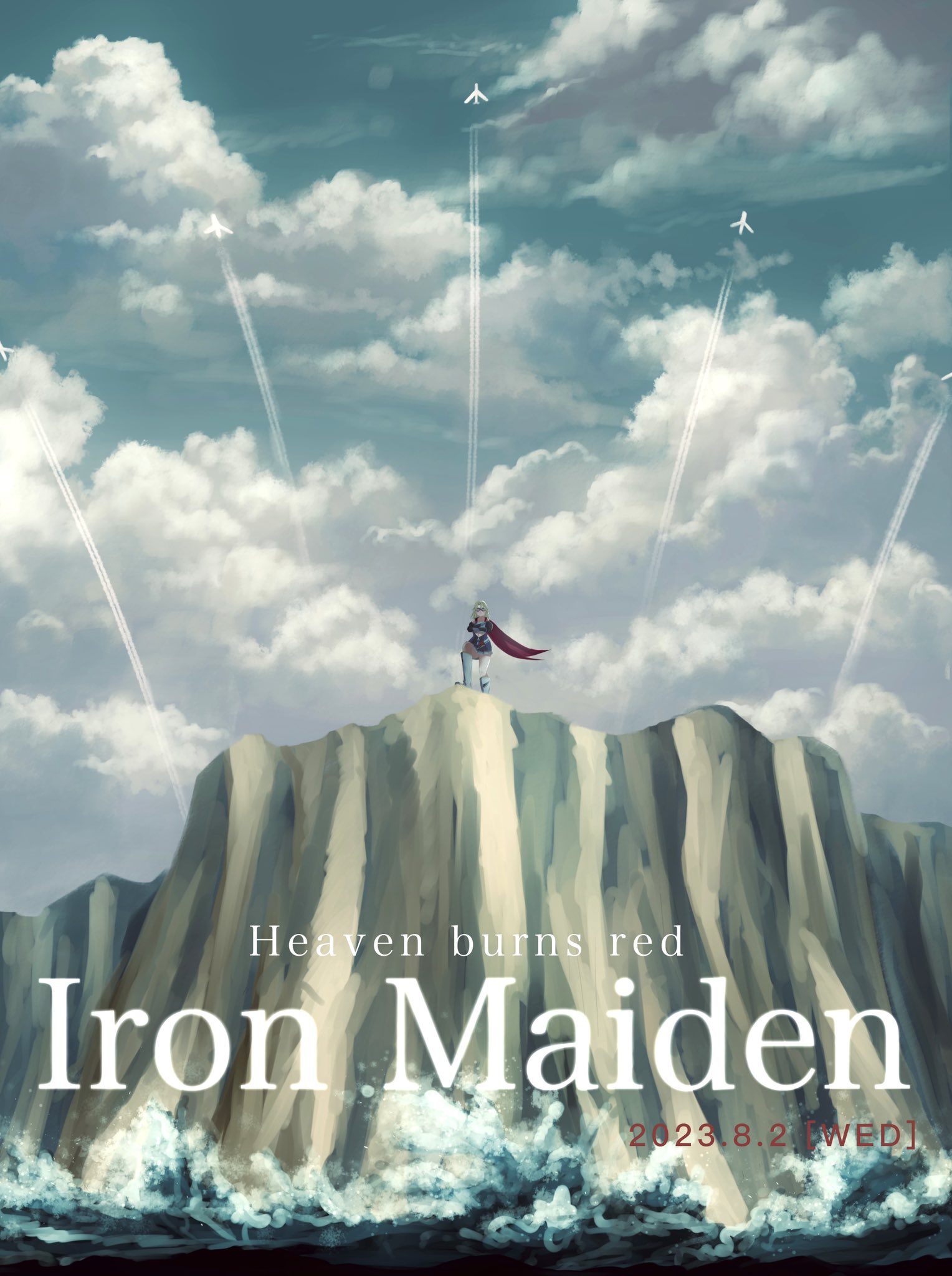 The Big ImageBoard (TBIB) - 1girl aircraft airplane asukake project blonde hair blue sky boots ...